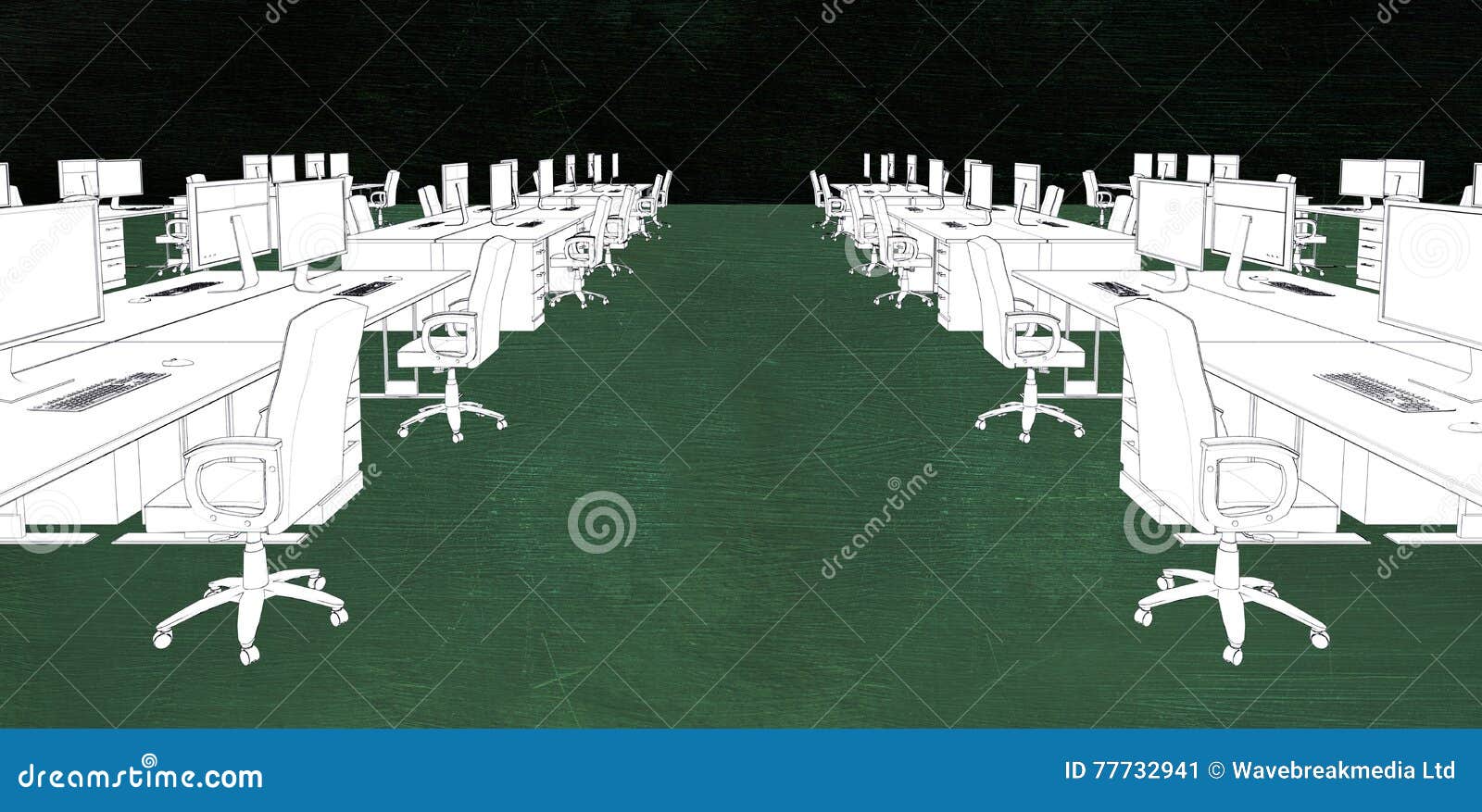 Composite Image of Draw of an Open Space Stock Illustration ...