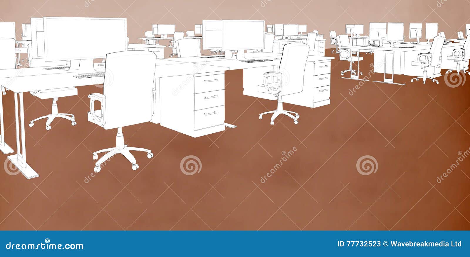 Composite Image of Draw of an Open Space Stock Illustration ...