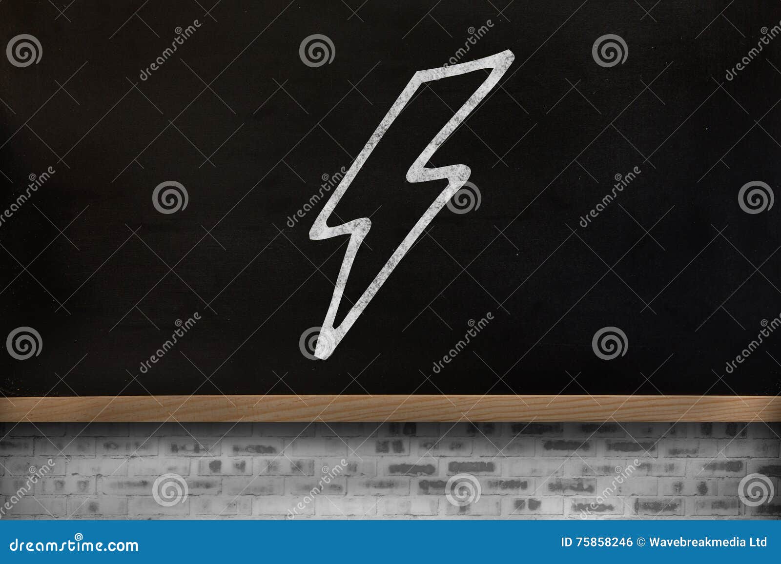 A Drawing Of Lightning In The Style Of A Doodle Symbol Of A ...