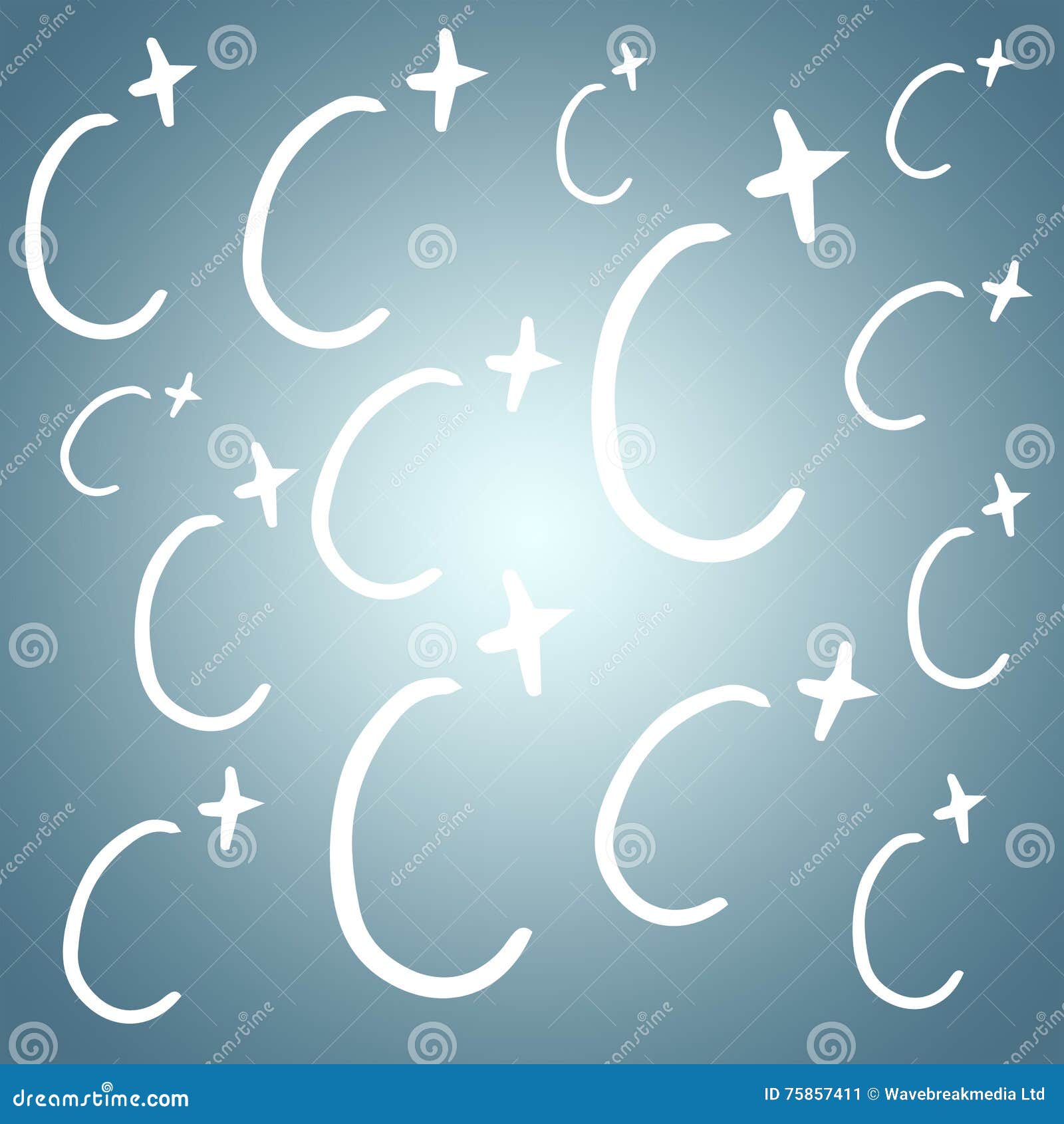 Composite Image of Drawn C+ Grade Stock Illustration - Illustration of ...