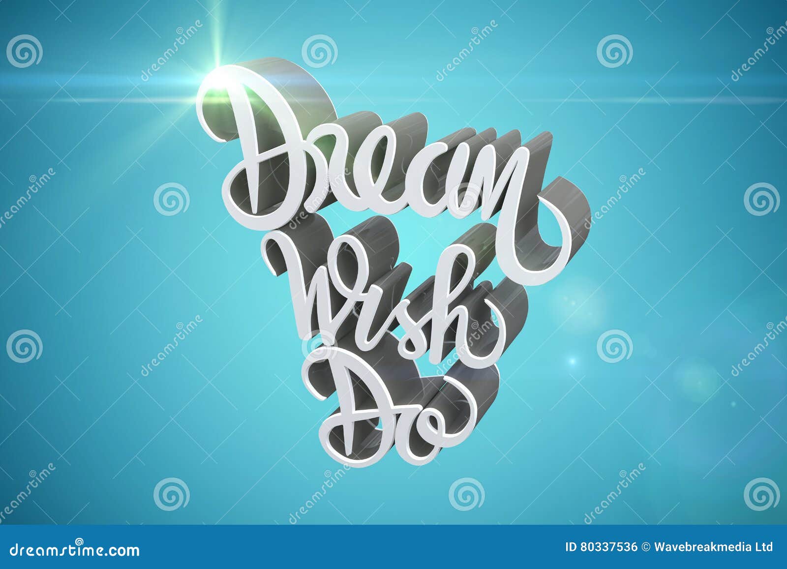 Composite Image of Dream Wish Do Text Against White Background Stock ...