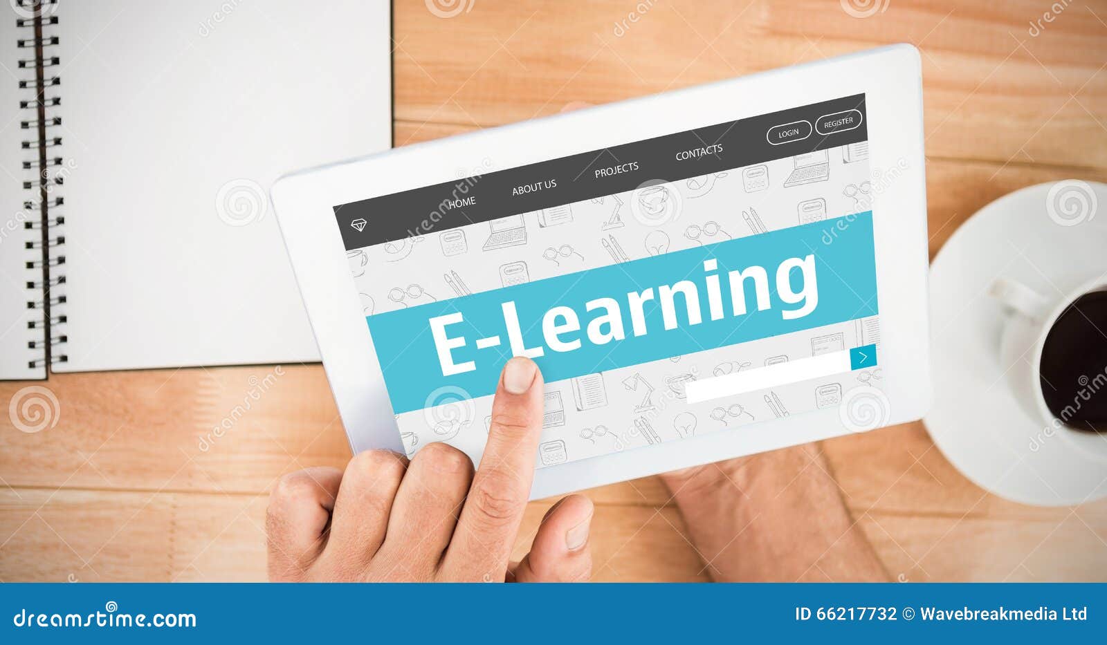 Composite Image of E-learning Interface Stock Illustration ...