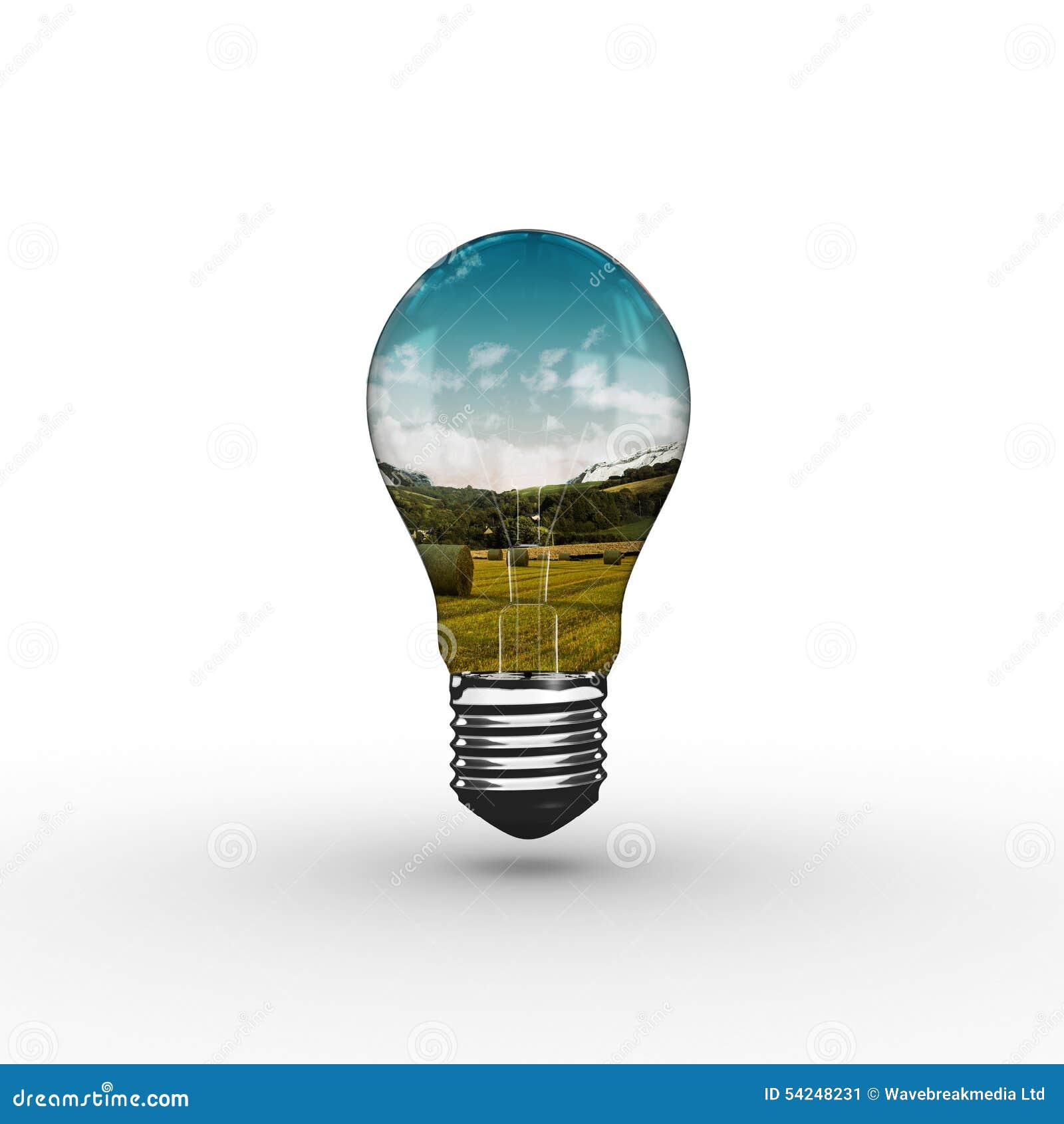 Composite Image of Empty Light Bulb Stock Illustration - Illustration ...