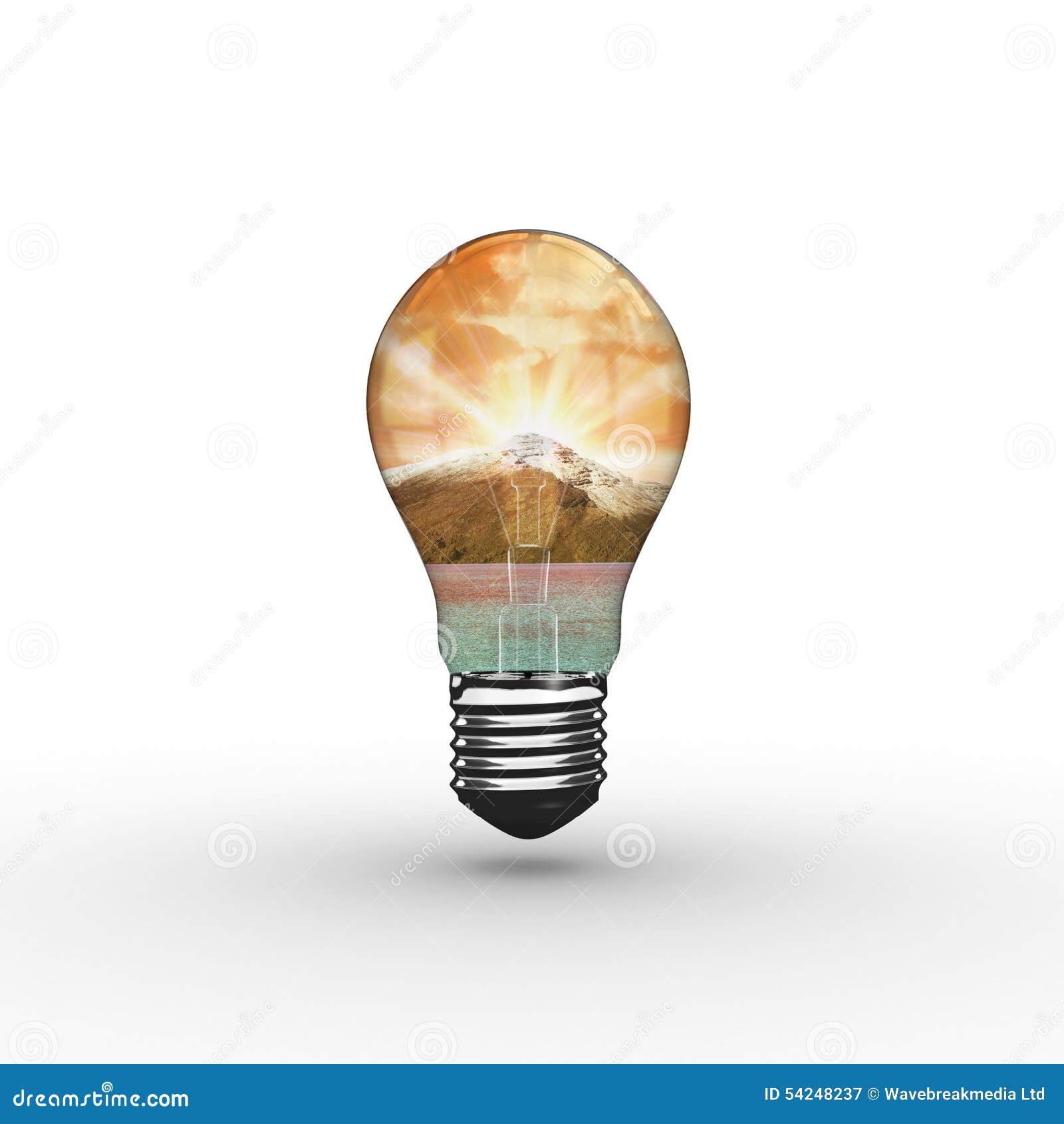 Composite Image of Empty Light Bulb Stock Illustration - Illustration ...