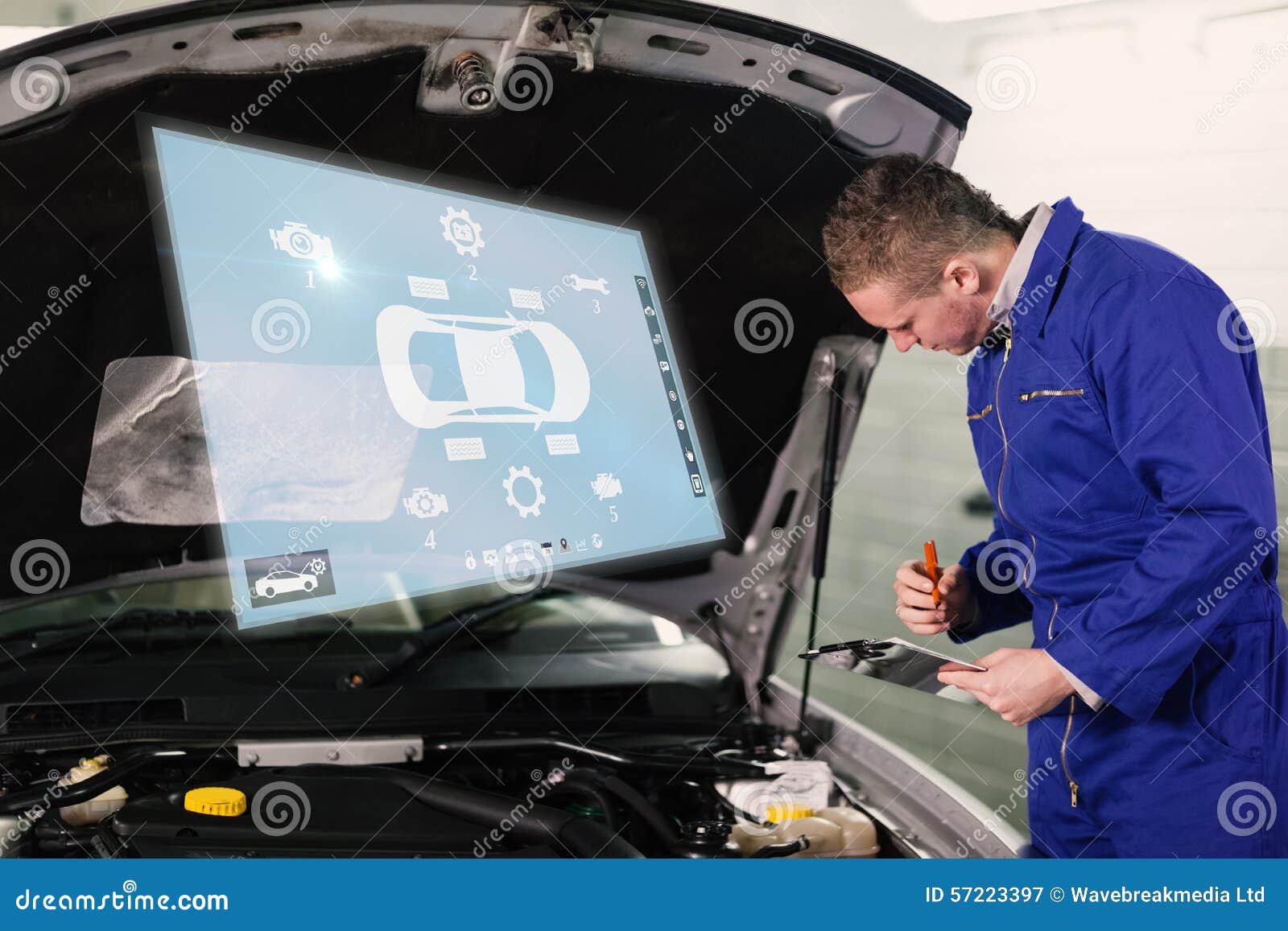 Composite Image of Engineering Interface Stock Image - Image of notepad ...