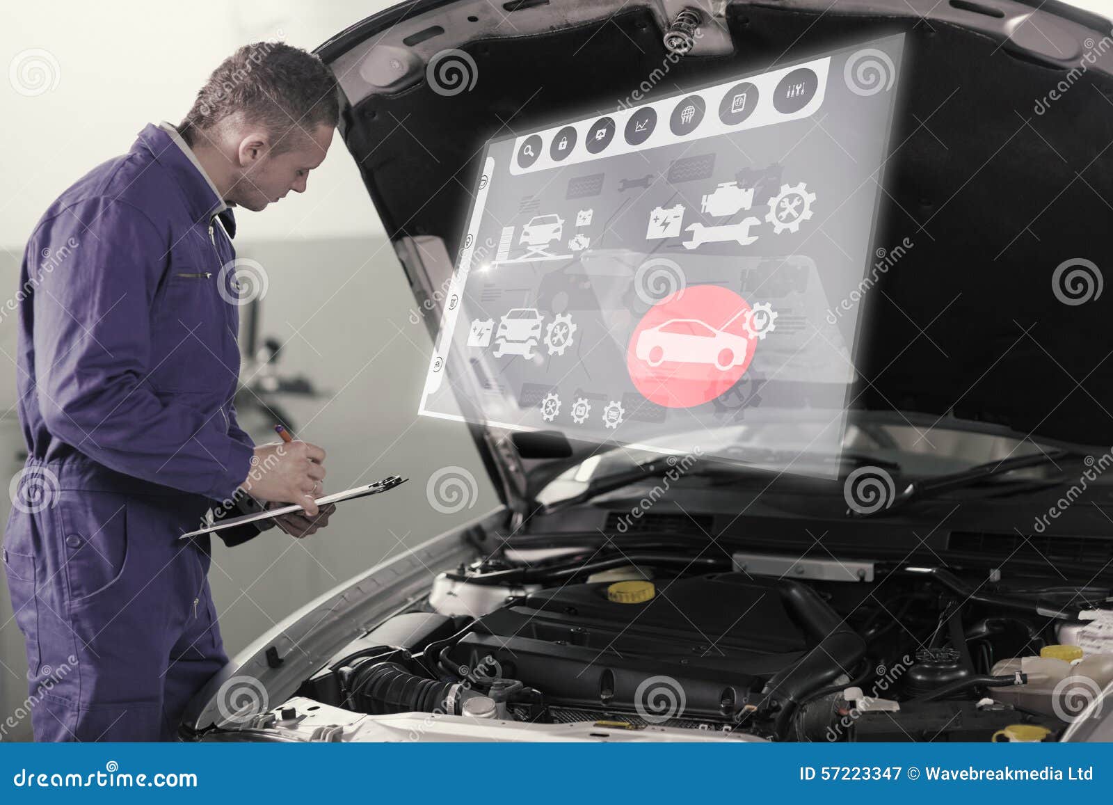 Composite Image of Engineering Interface Stock Image - Image of repair ...