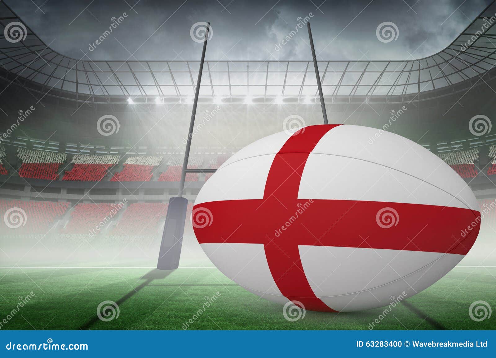 Composite Image of England Flag Rugby Ball Stock Photo - Image of ...