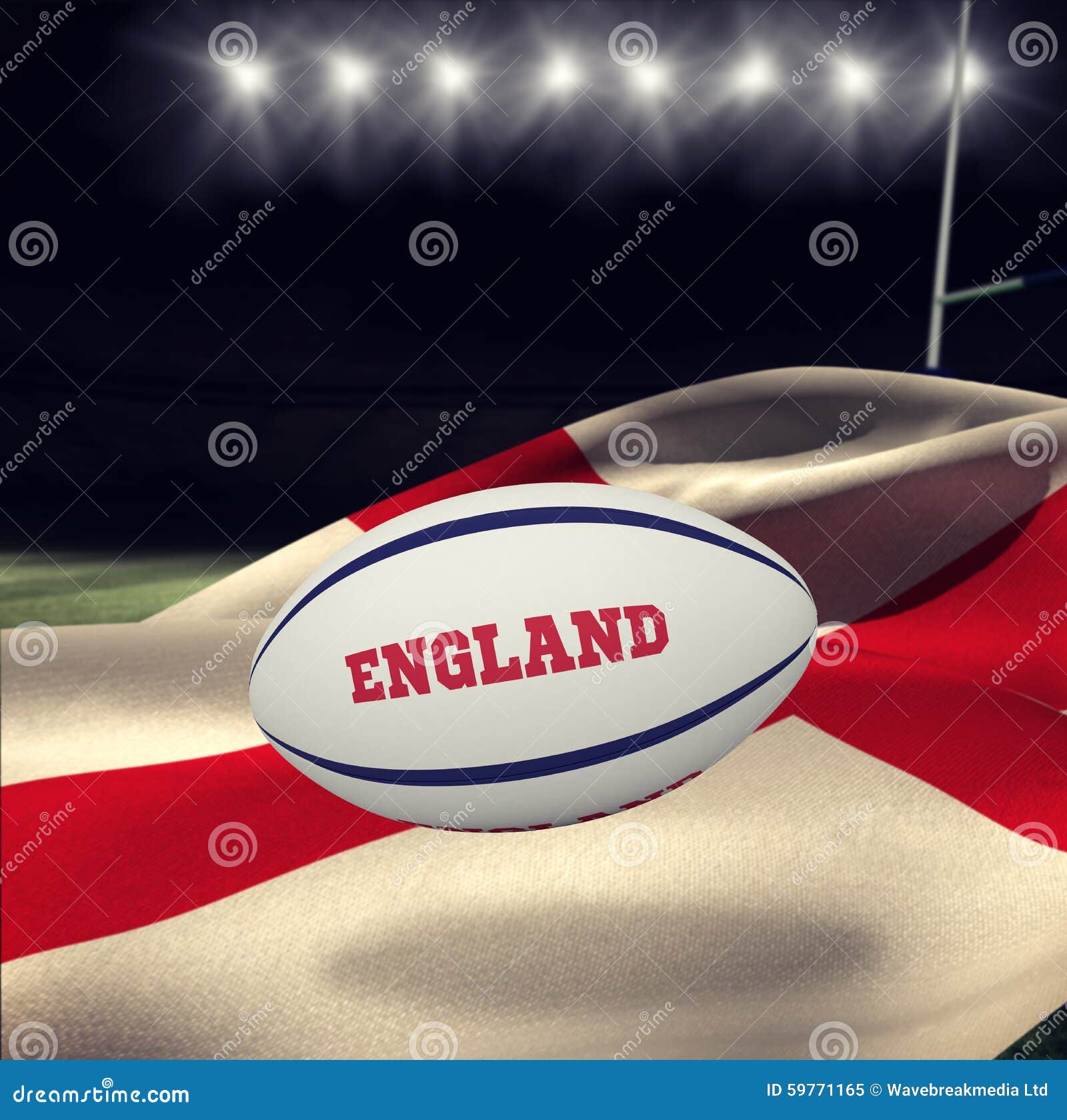 Composite Image of England Rugby Ball Stock Illustration - Illustration ...
