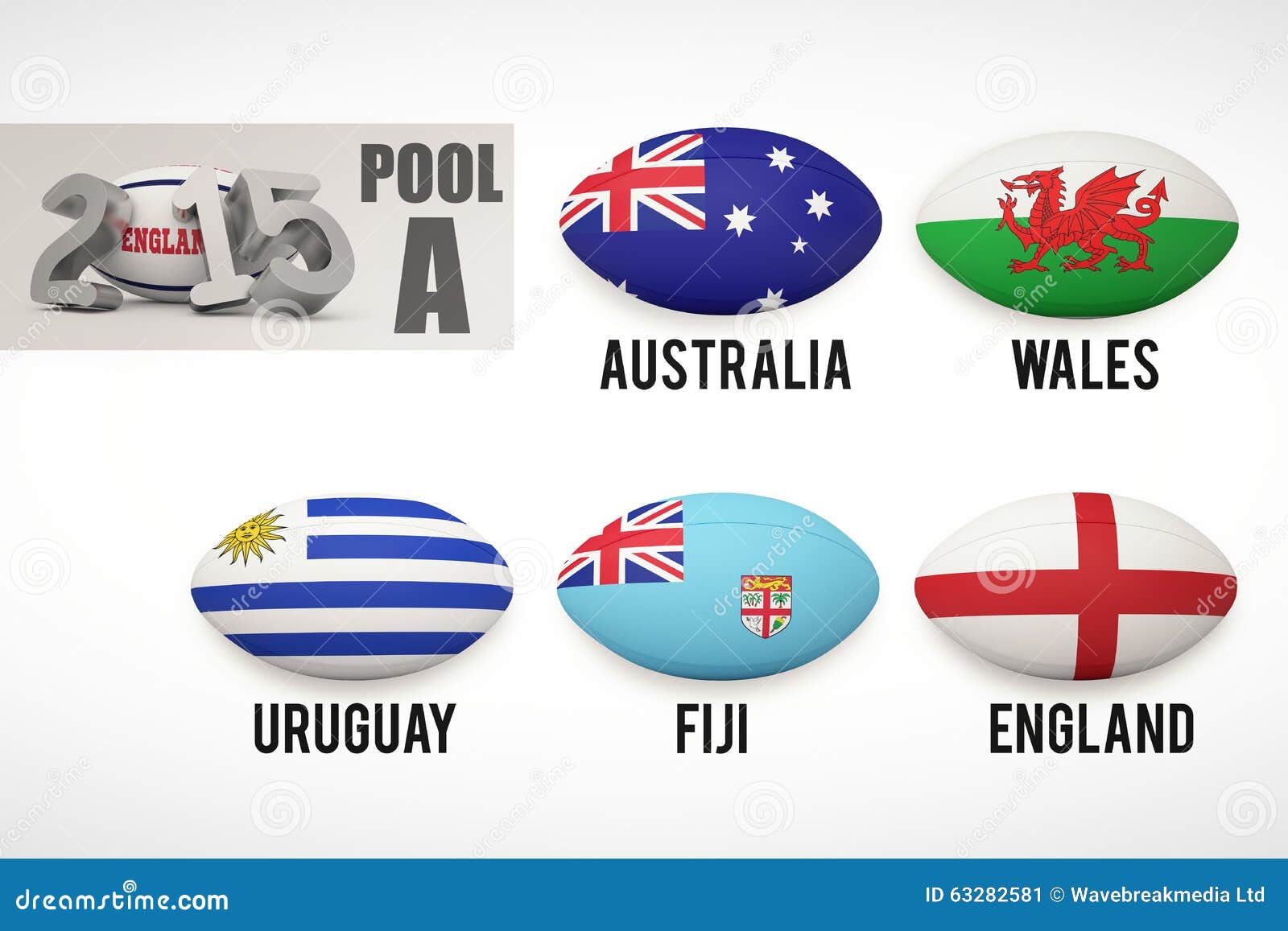 Composite Image of England Rugby 2015 Message Stock Illustration ...