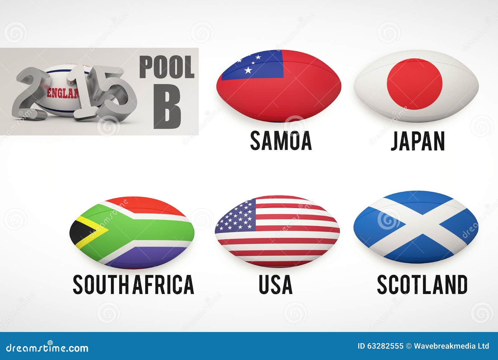 Composite Image of England Rugby 2015 Message Stock Illustration ...