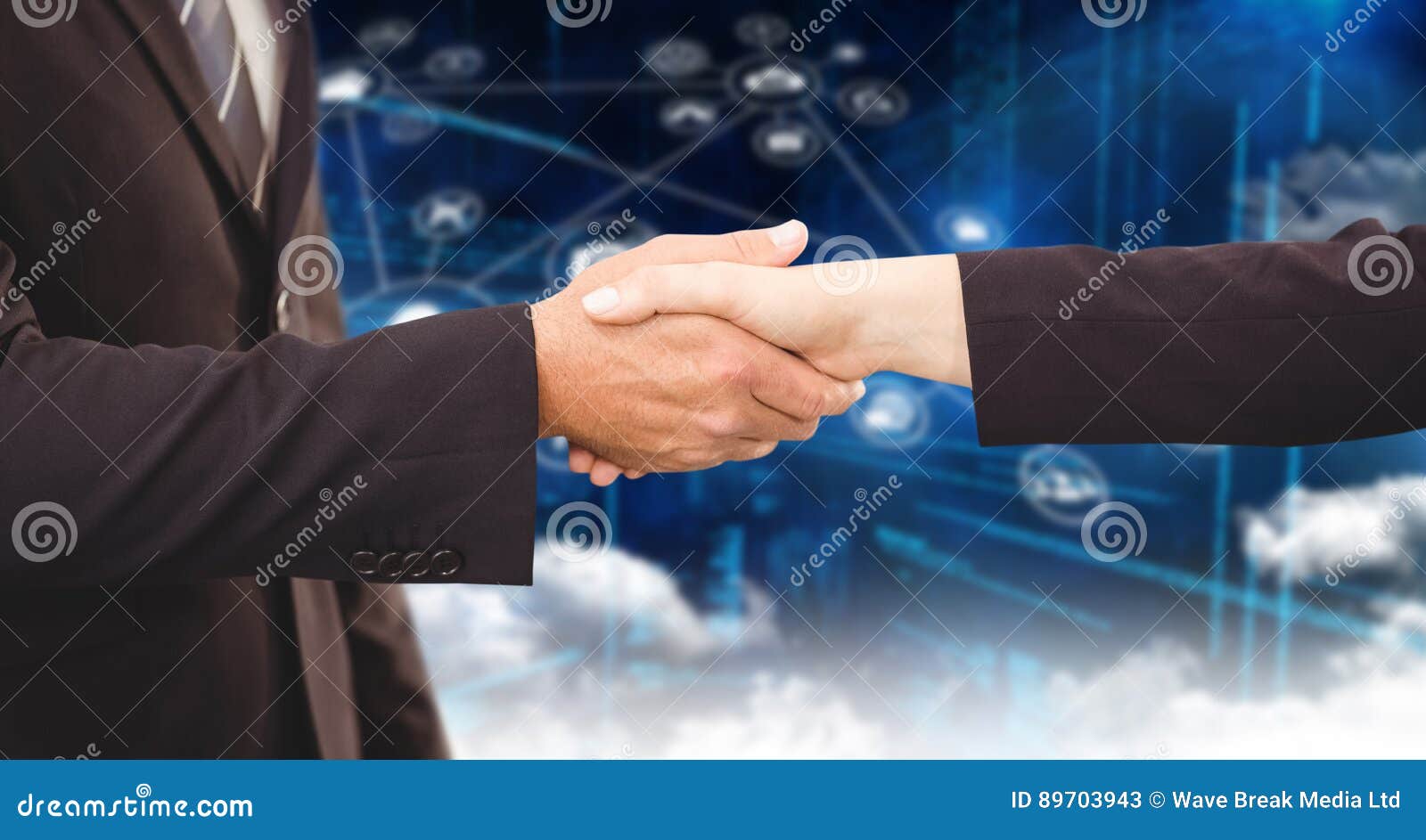 Composite Image of Executives Shaking Hands Stock Image - Image of ...