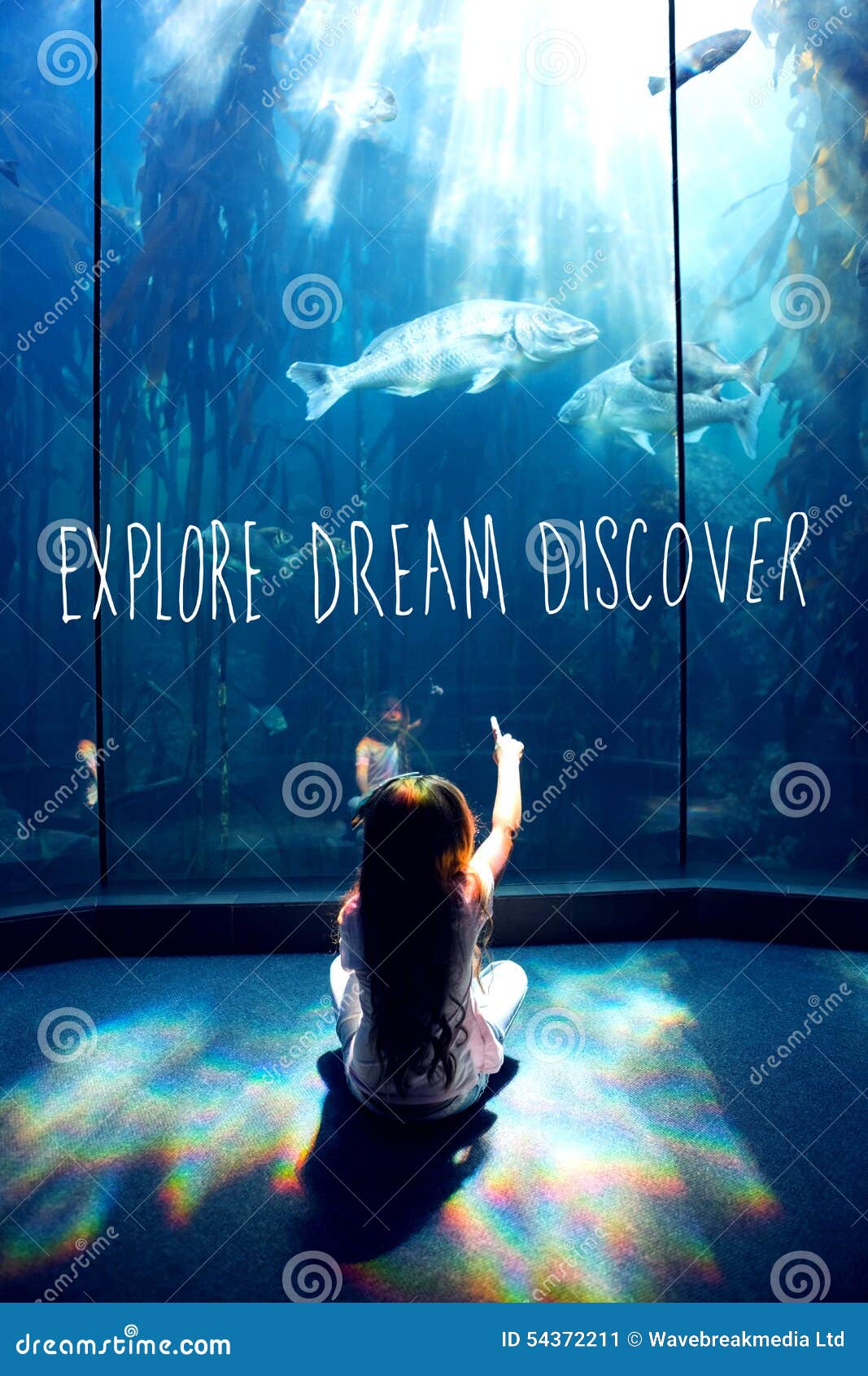 Explore, Dream, Discover Hand Lettering Poster. Vector Travel Label ...
