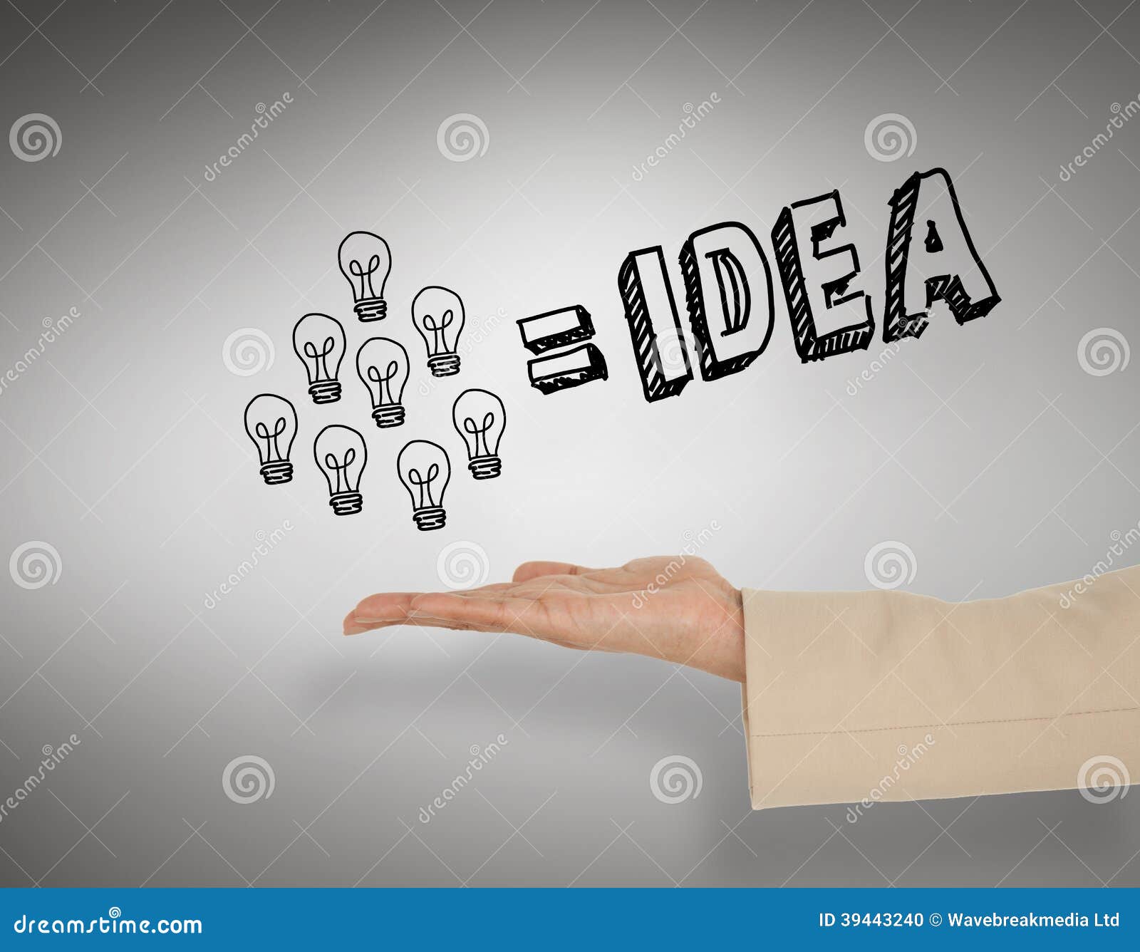 Composite Image of Female Hand Presenting Idea Graphic Stock Photo ...