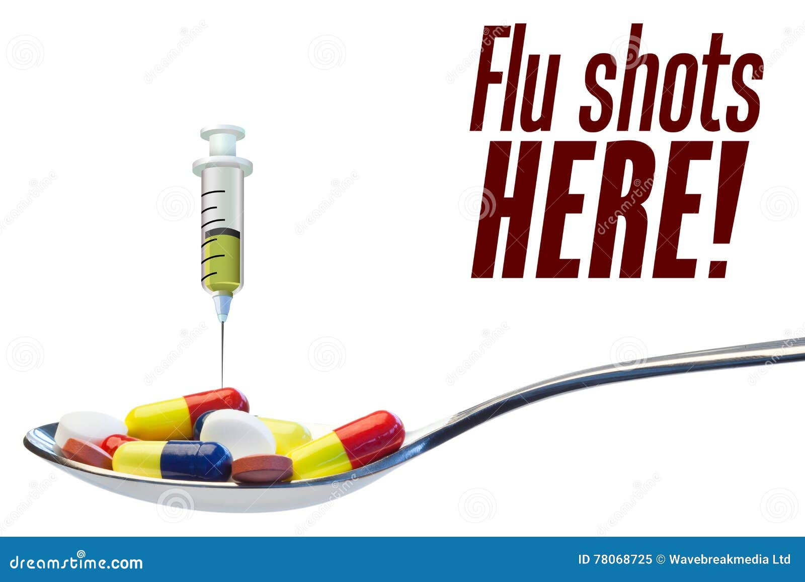 Composite Image of Fight the Flu with Pills Stock Image - Image of ...