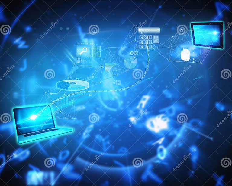 Composite Image of File Transfer Background Stock Illustration ...