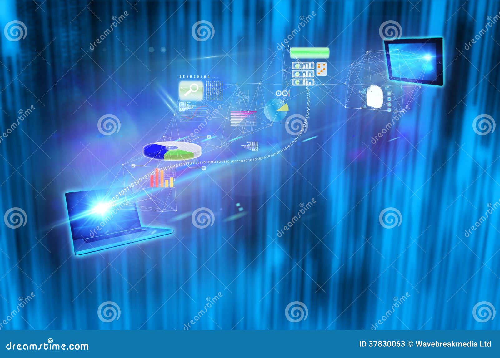 Composite Image of File Transfer Background Stock Illustration ...