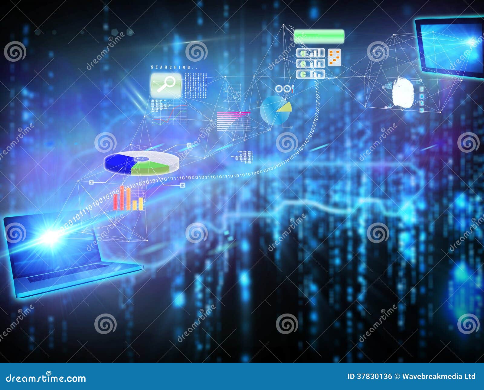 Composite Image of File Transfer Background Stock Illustration ...