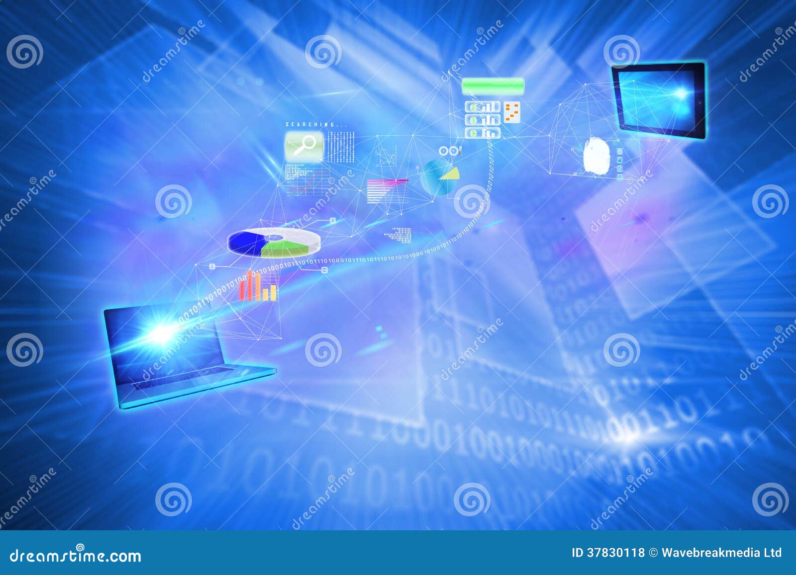 Composite Image of File Transfer Background Stock Illustration ...