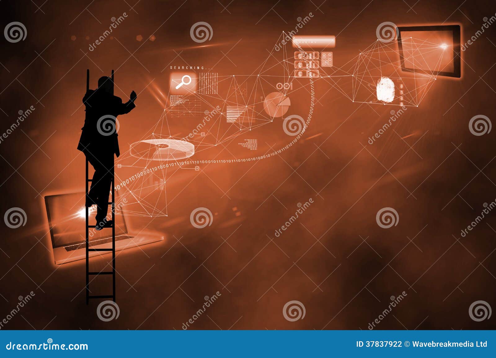 Composite Image of File Transfer Background Stock Illustration ...