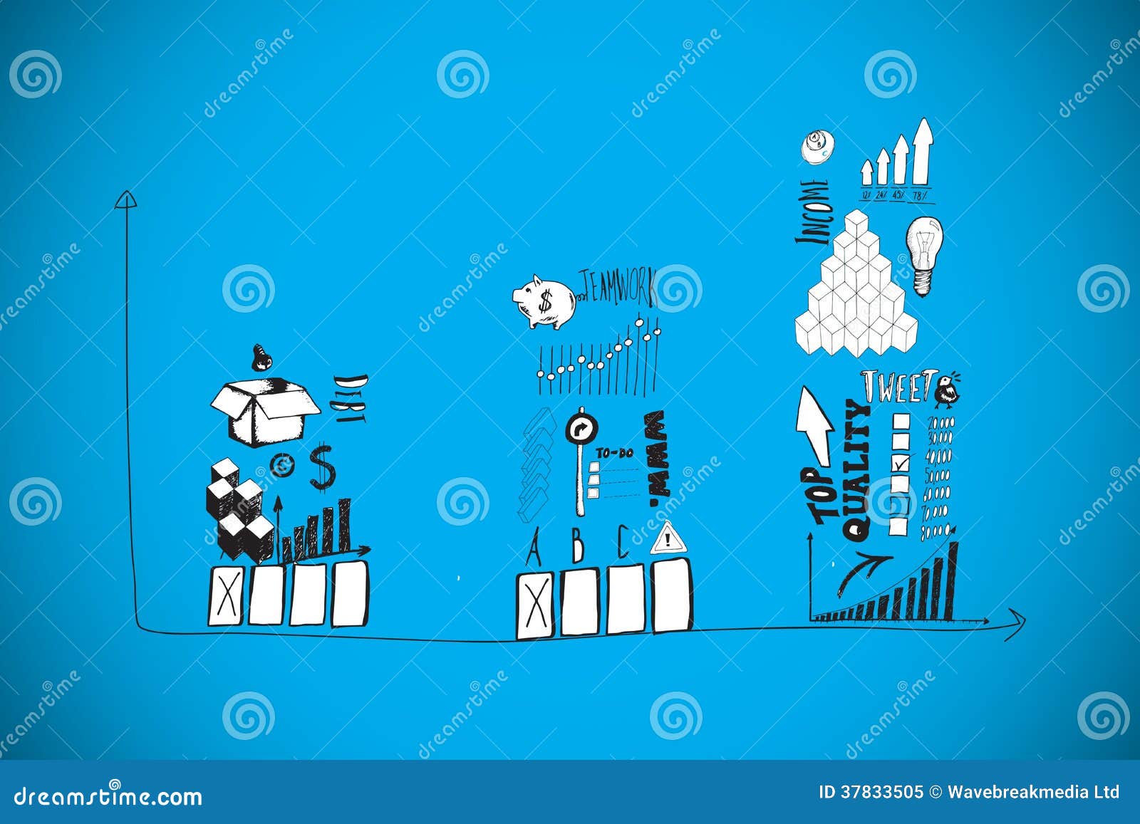 Composite Image of Finance and Banking Doodles Stock Illustration ...