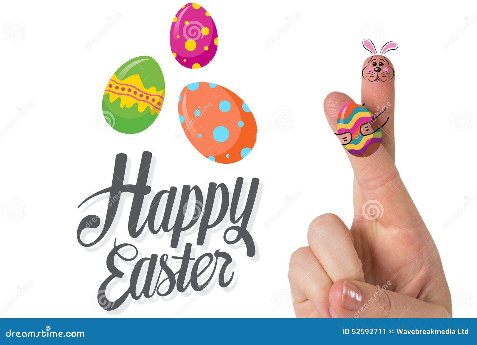 Composite Image of Fingers As Easter Bunny Stock Illustration ...