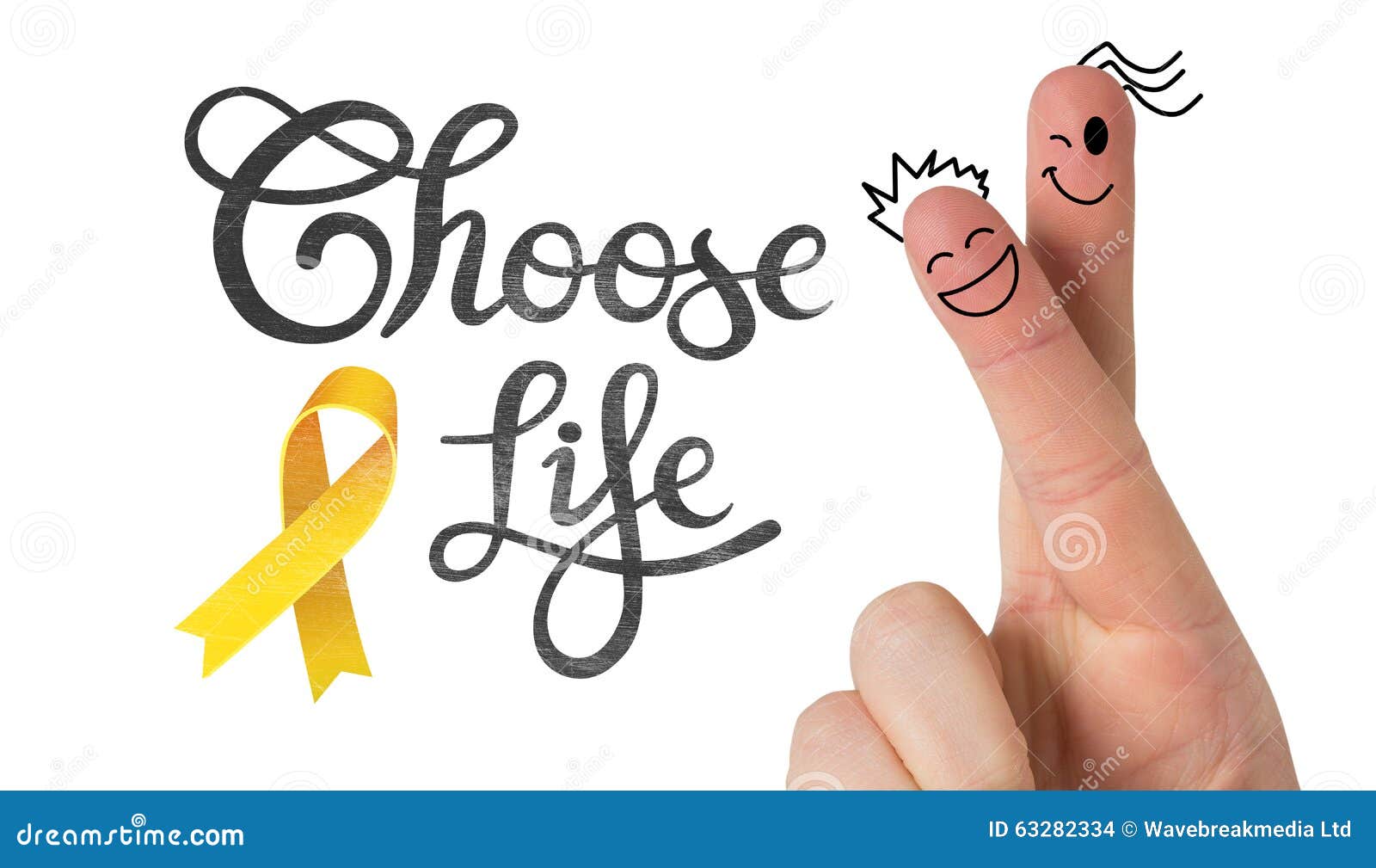 Composite Image of Fingers Smiling Stock Photo - Image of choose ...