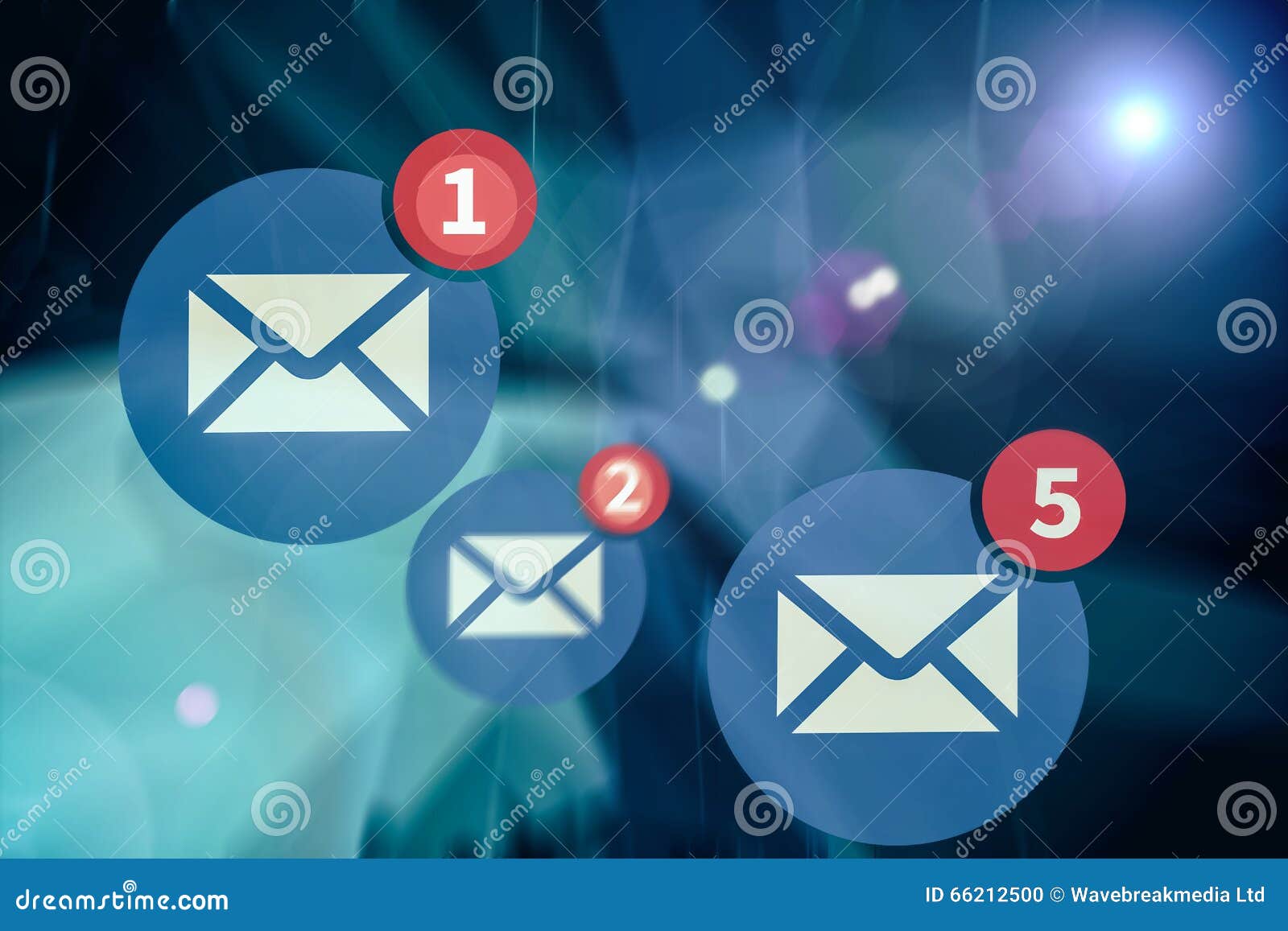 Composite Image of Five Text Messages Received Stock Illustration ...
