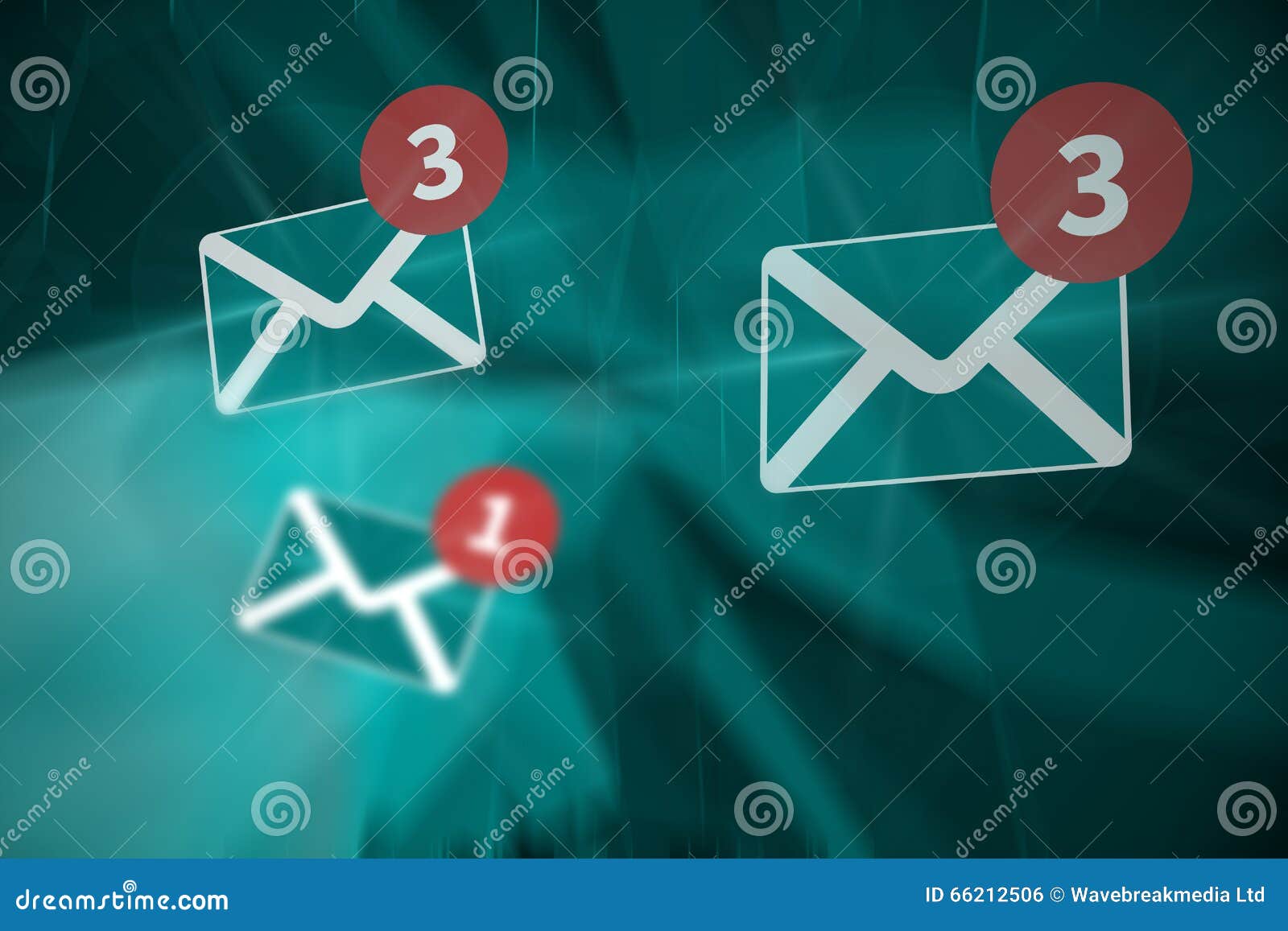 Composite Image of Five Text Messages Received Stock Illustration ...
