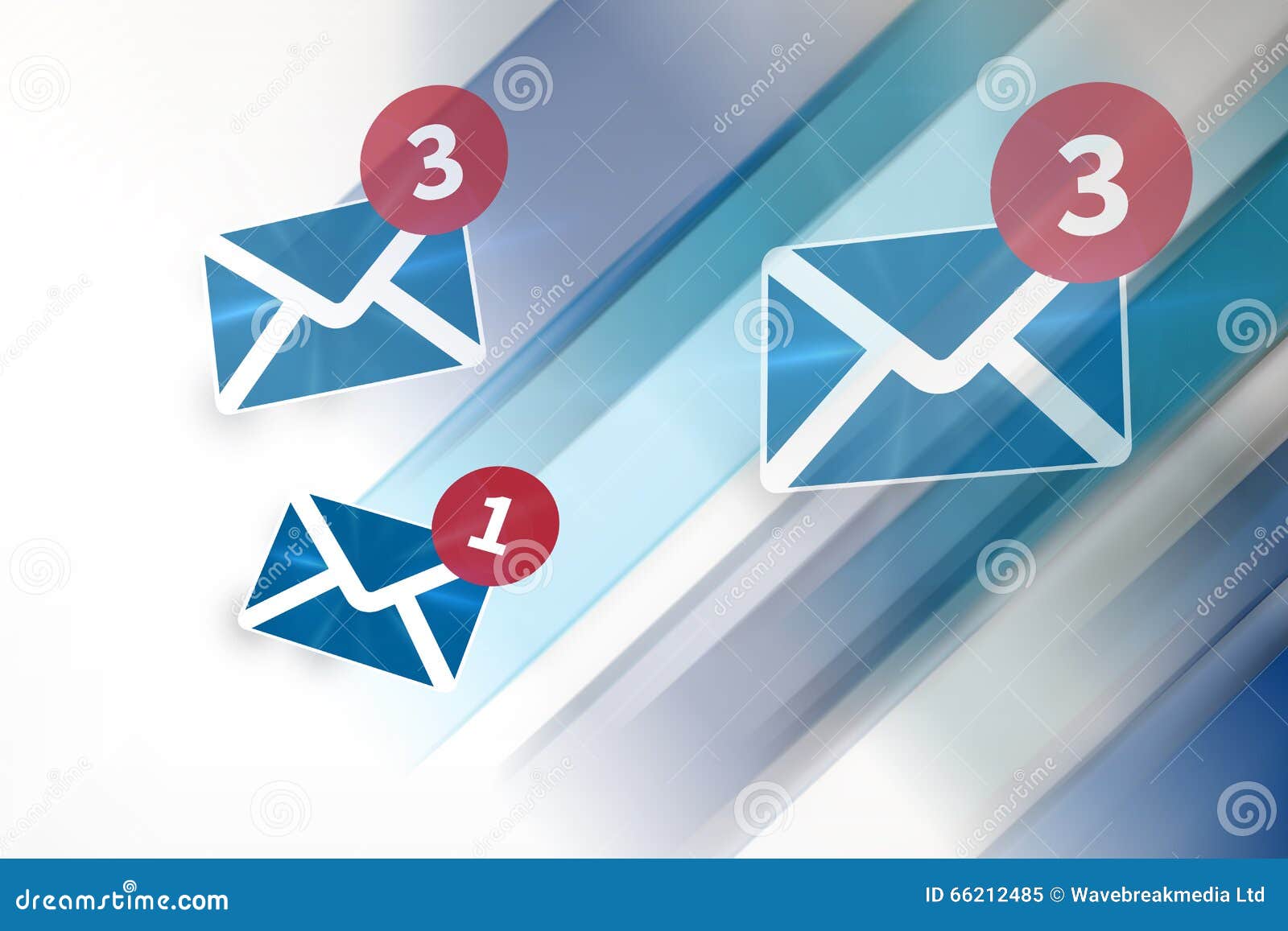 Composite Image of Five Text Messages Received Stock Illustration ...