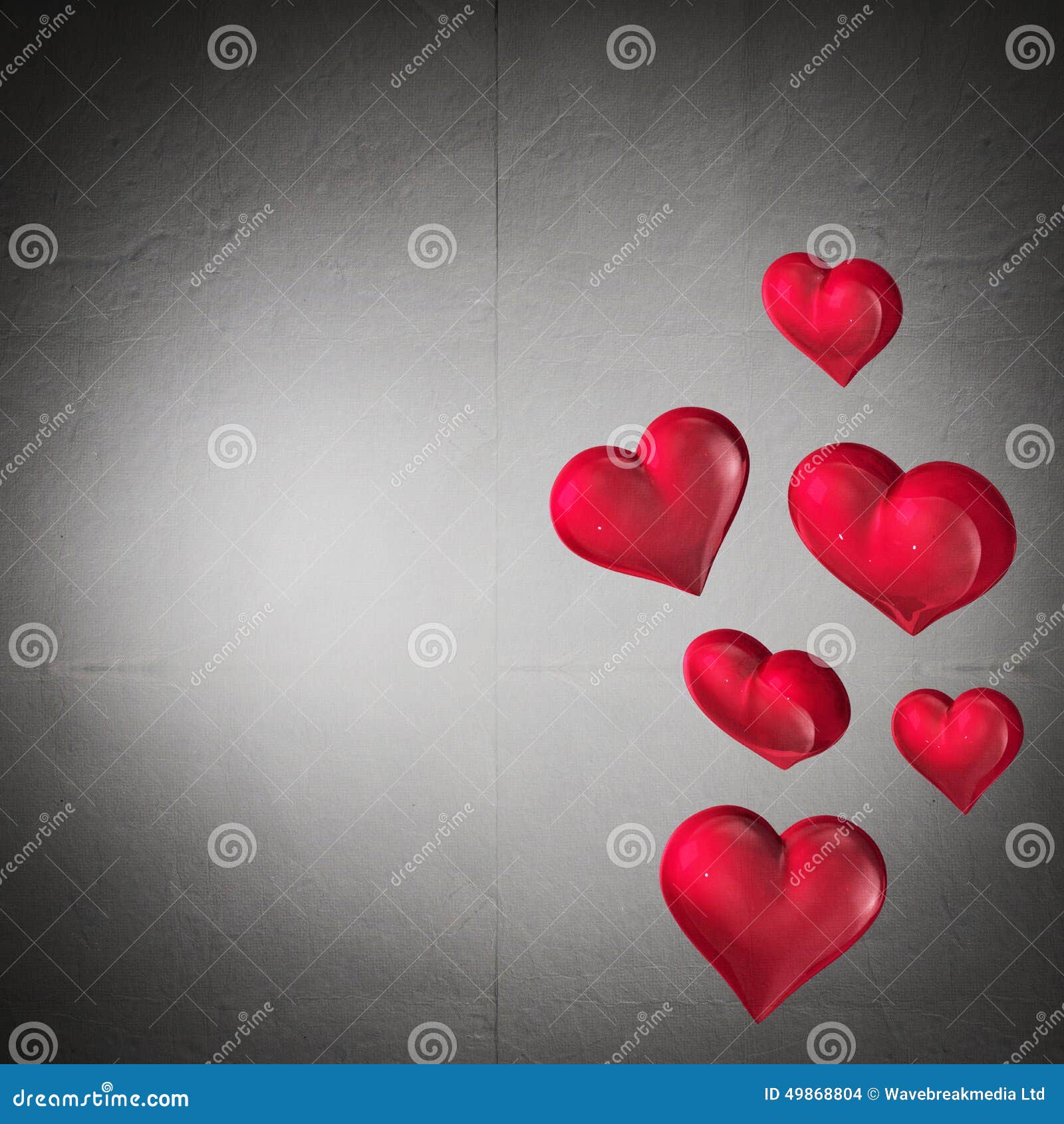 Composite Image of Floating Love Hearts Stock Illustration ...