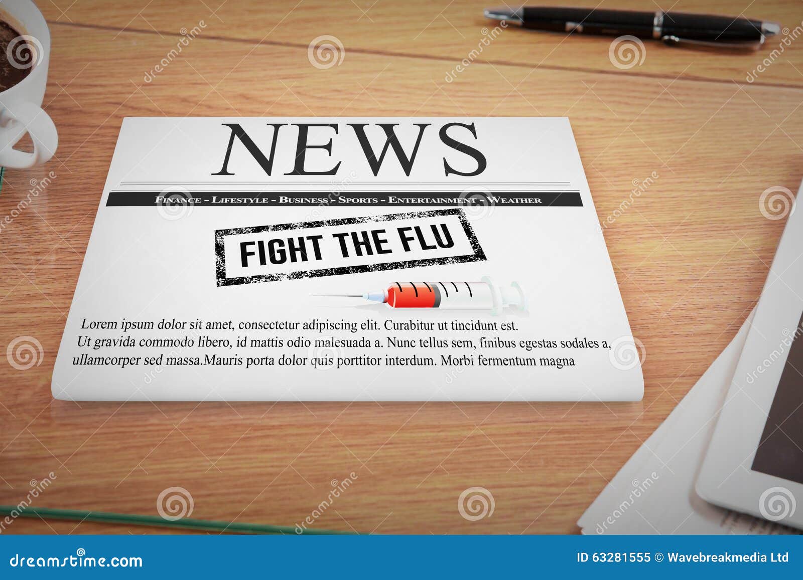 Composite Image of Flu Shot Message Stock Illustration - Illustration ...