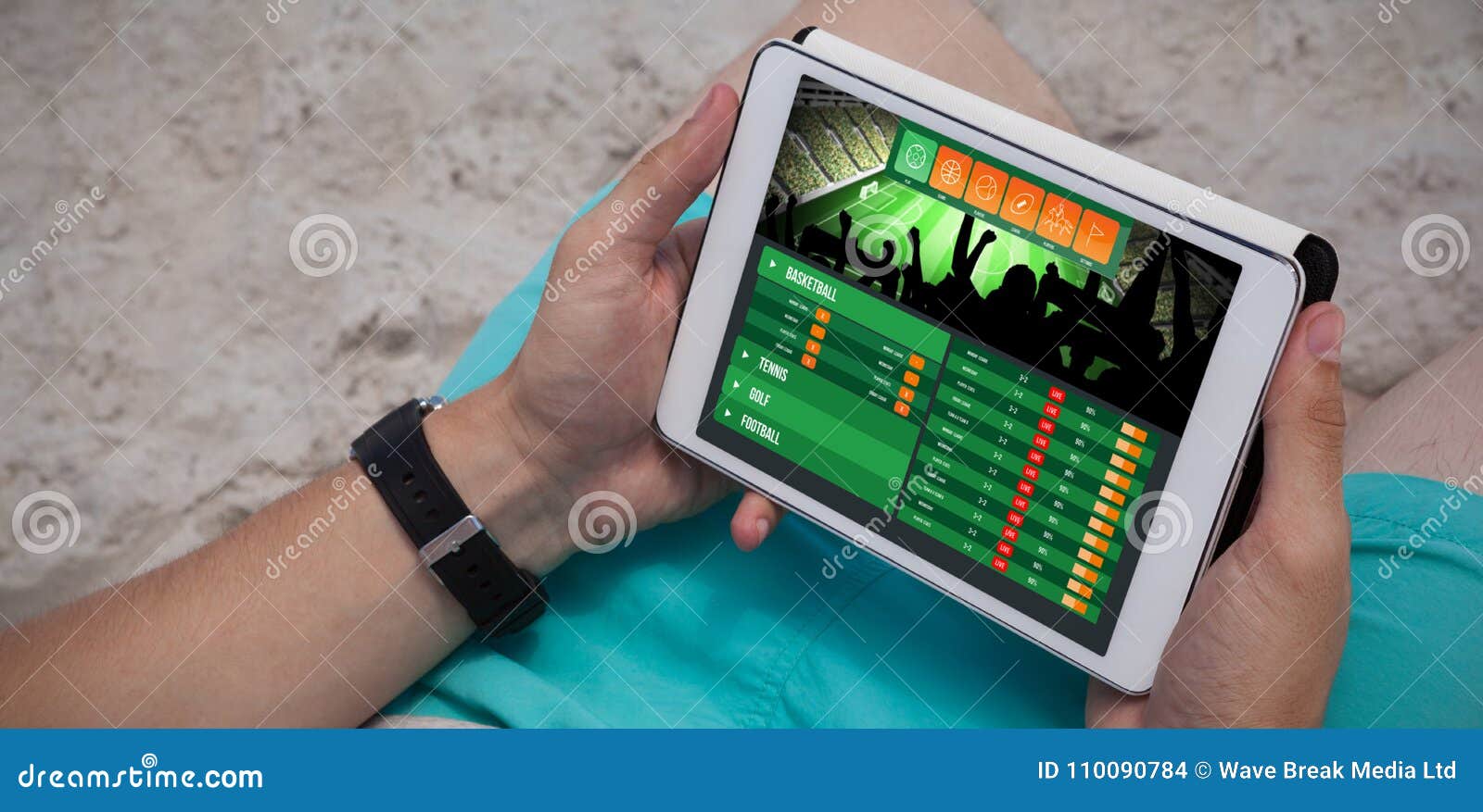 Composite Image of Gambling App Screen Stock Photo - Image of icon ...