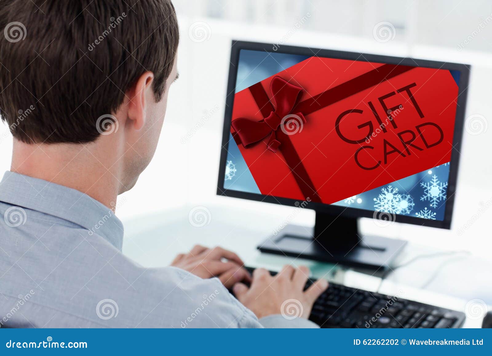 Composite Image of Gift Card with Festive Bow Stock Photo - Image of ...