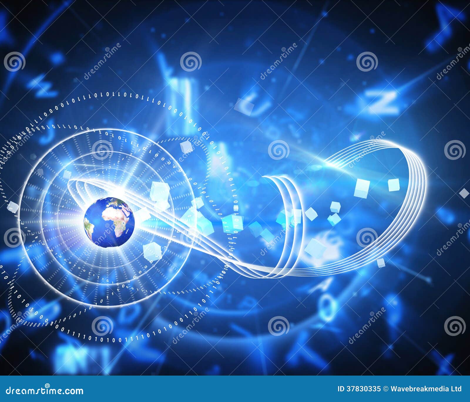 Composite Image of Global Technology Background Stock Illustration ...