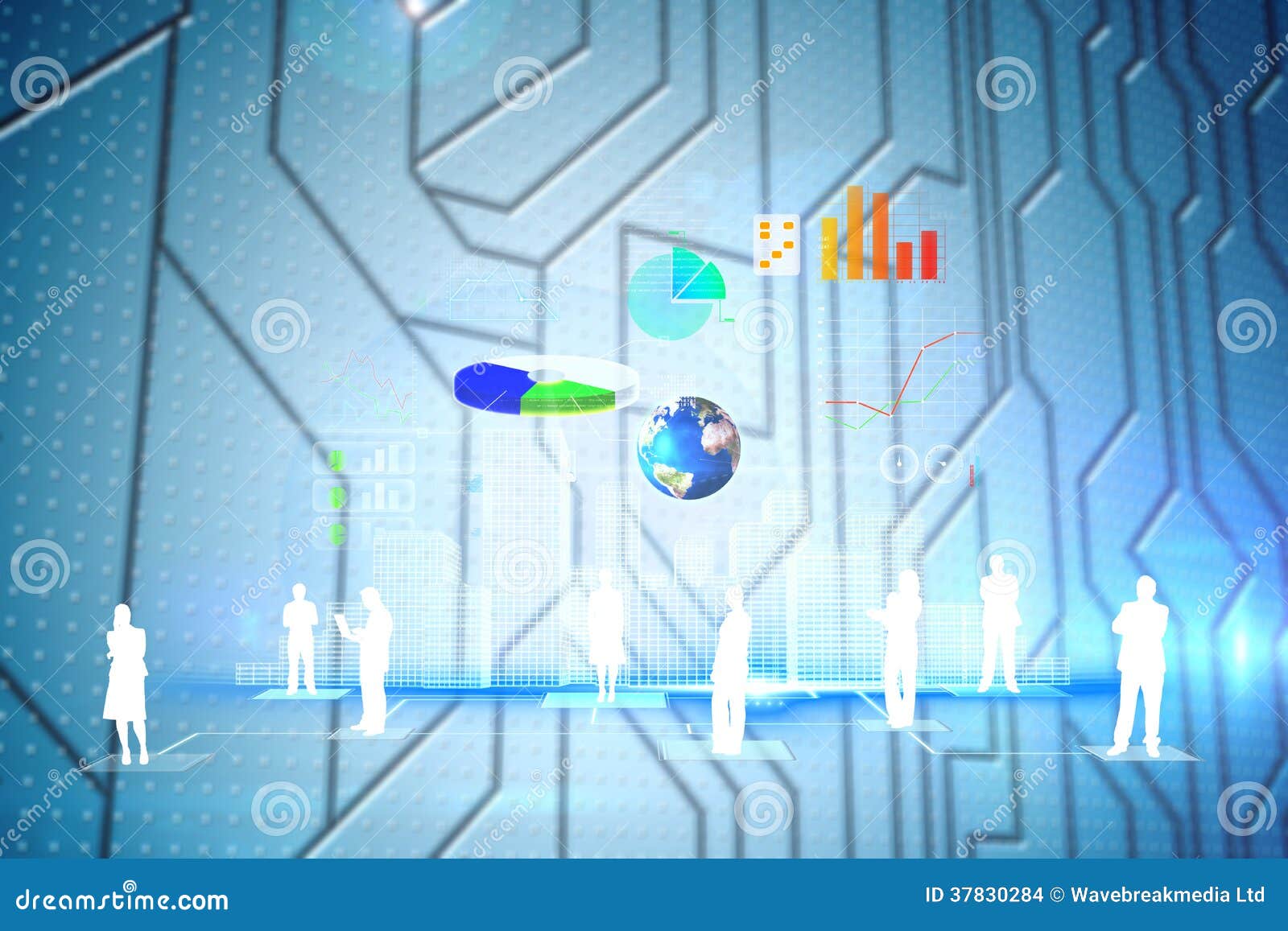 Composite Image of Global Technology Background Stock Illustration ...