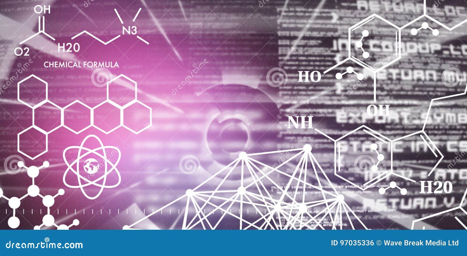 Composite Image of Graphic Image of Chemical Formulas Stock ...