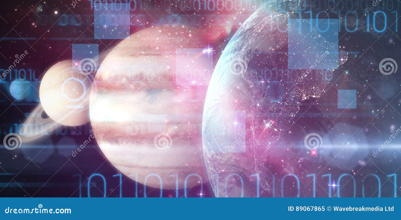 Composite Image of Graphic Image of Solar System Stock Illustration ...
