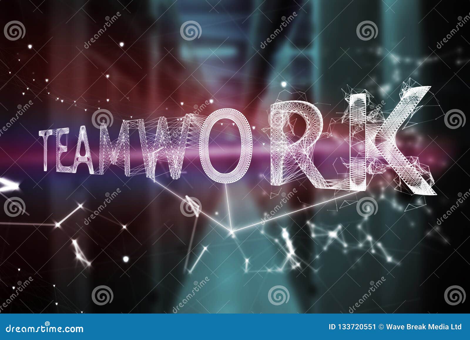 Composite Image of Graphic Image of Teamwork Text Stock Illustration ...