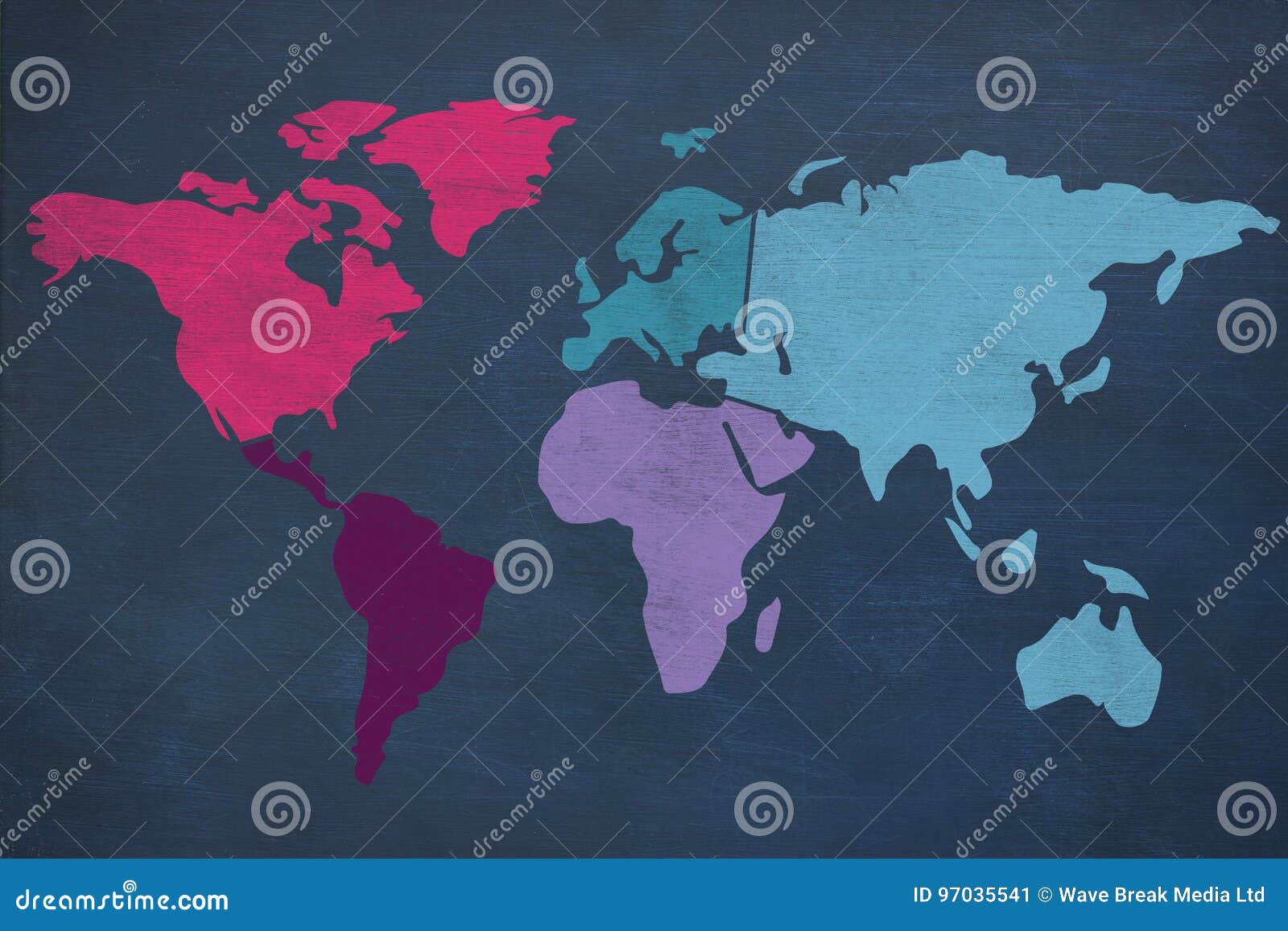 Composite Image of Graphic Image of World Map Stock Illustration ...