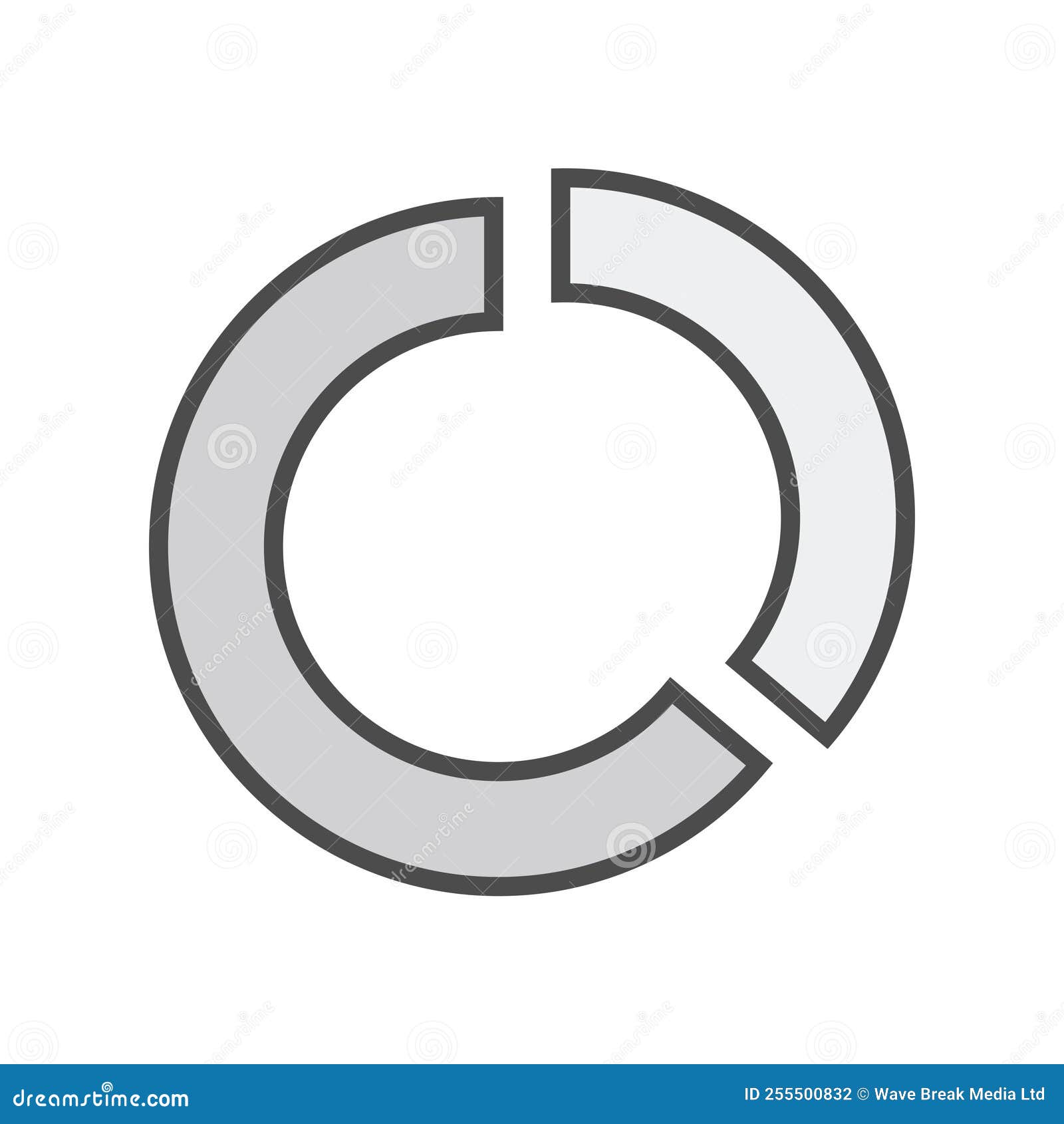 Composite Image of Gray Donut Chart Stock Illustration - Illustration ...