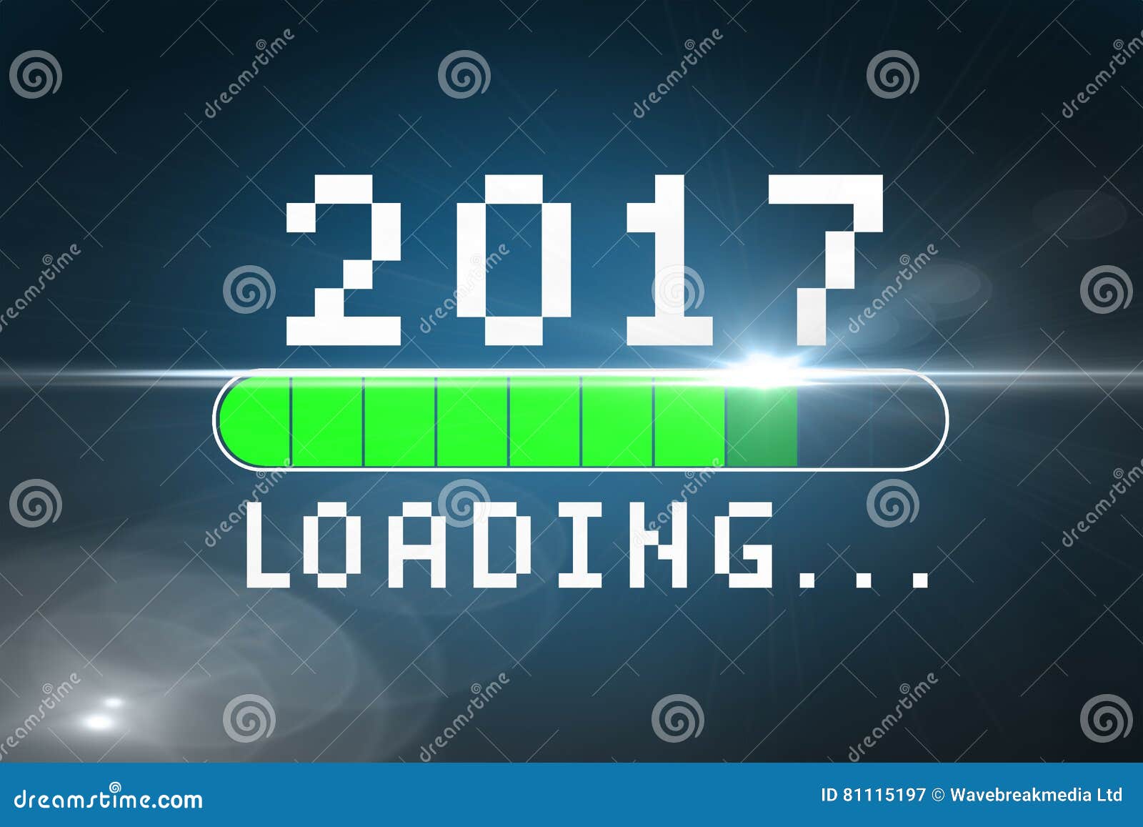 Composite Image of Green Loading Display Stock Illustration ...