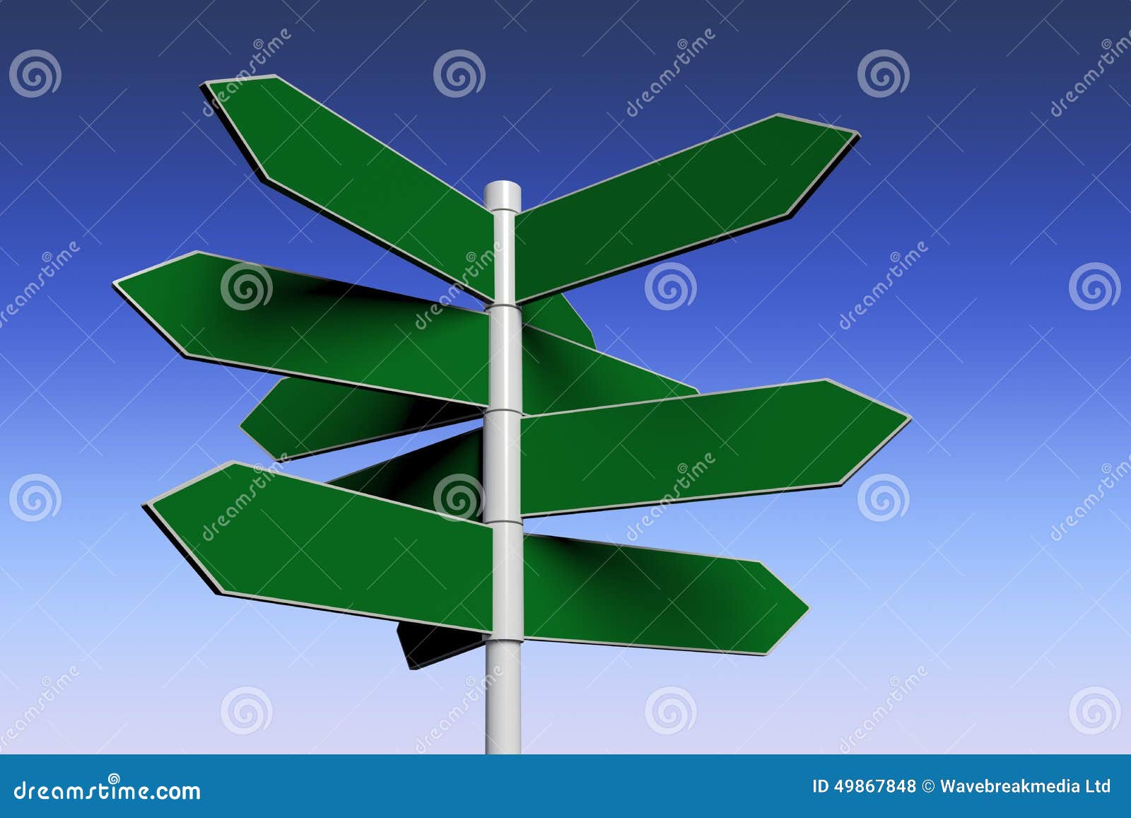 Composite Image of Green Signpost Stock Illustration - Illustration of ...