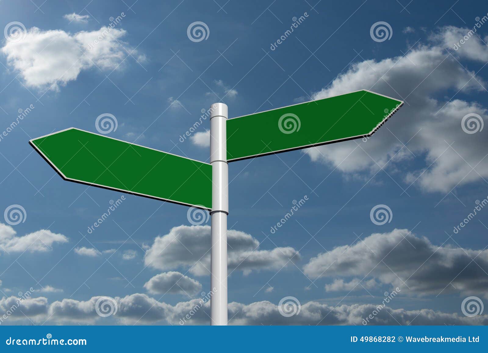 Composite Image of Green Signpost Stock Illustration - Illustration of ...