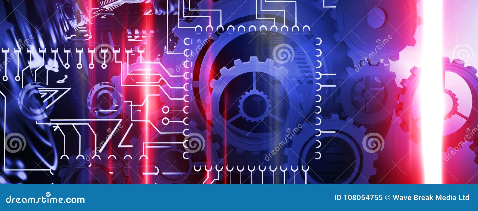 Composite Image of Group of Cogs on White Background Stock Illustration ...