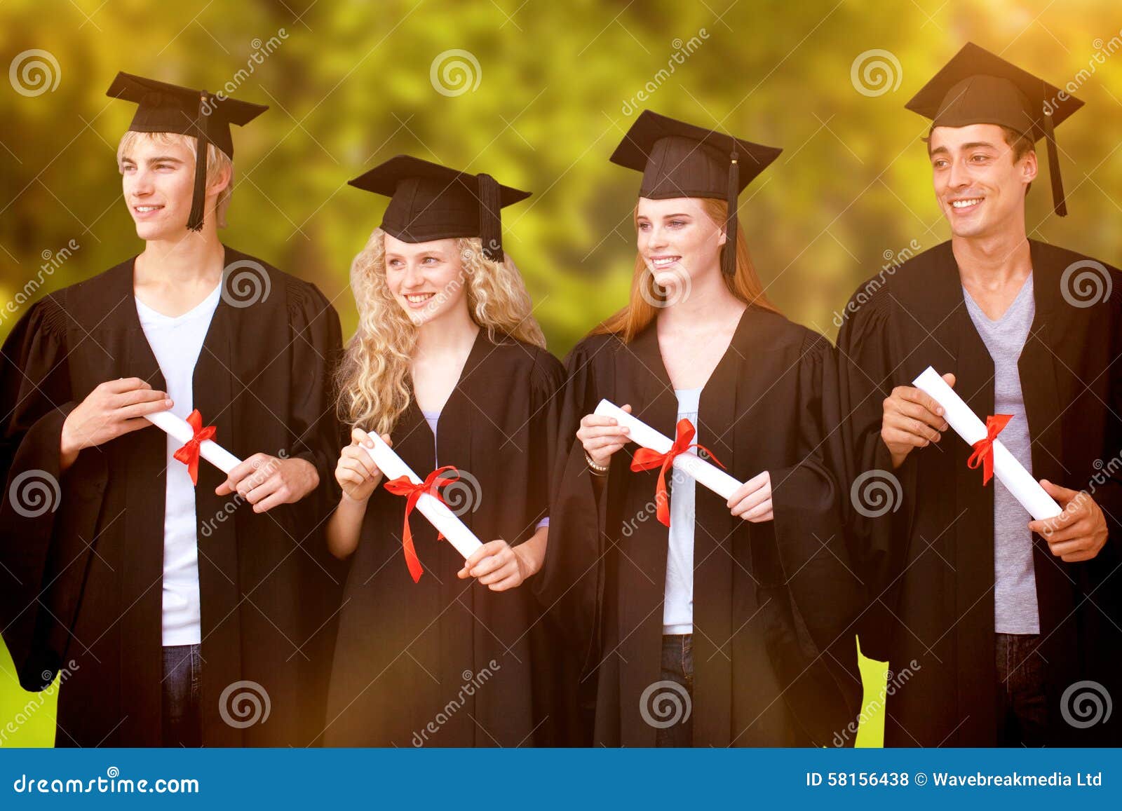 Composite Image of Group of People Celebrating after Graduation Stock ...