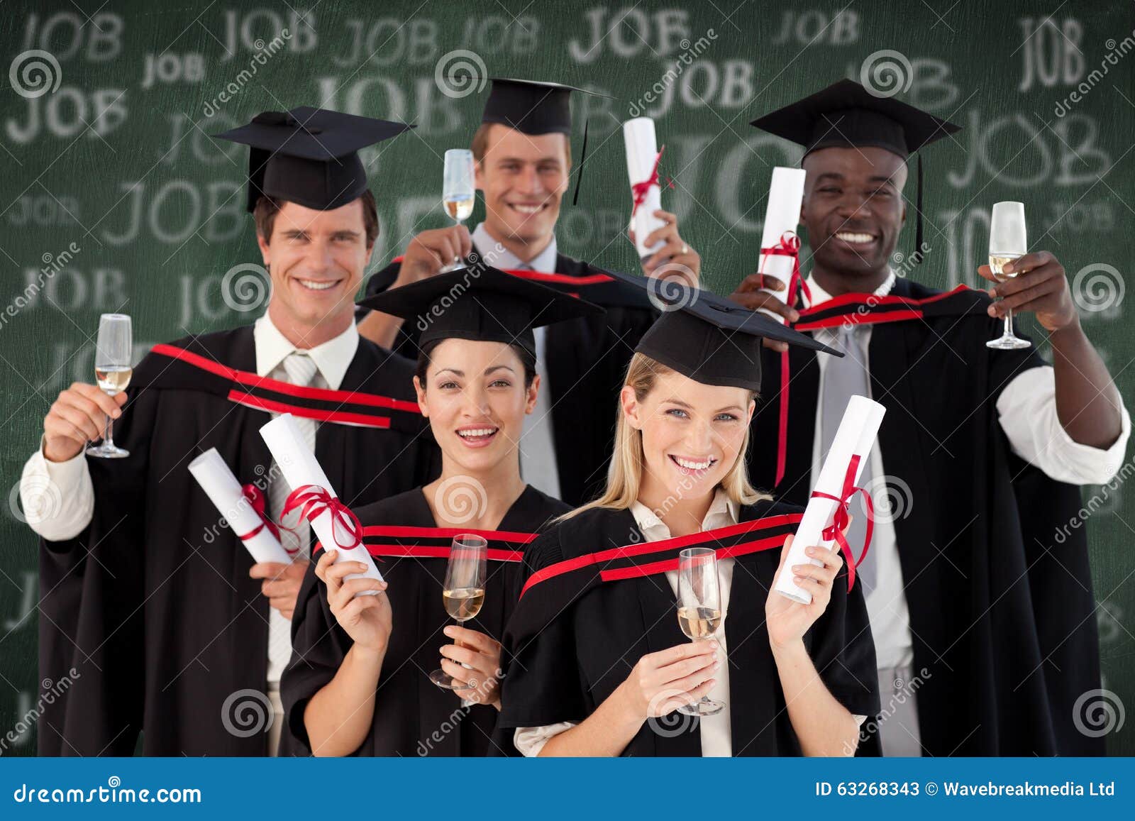 Composite Image of Group of People Graduating from College Stock Image ...