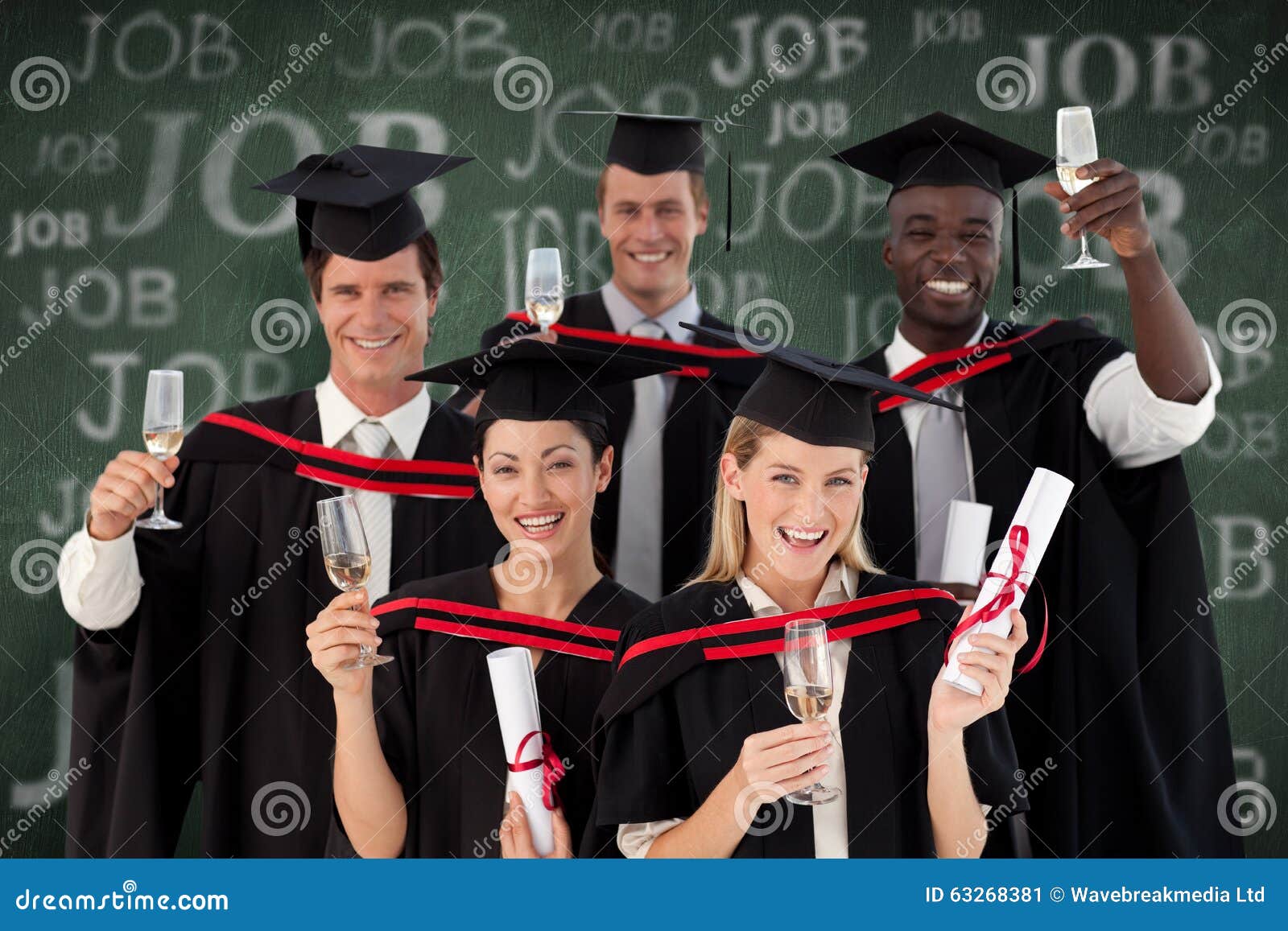 Composite Image of Group of People Graduating from College Stock Image ...