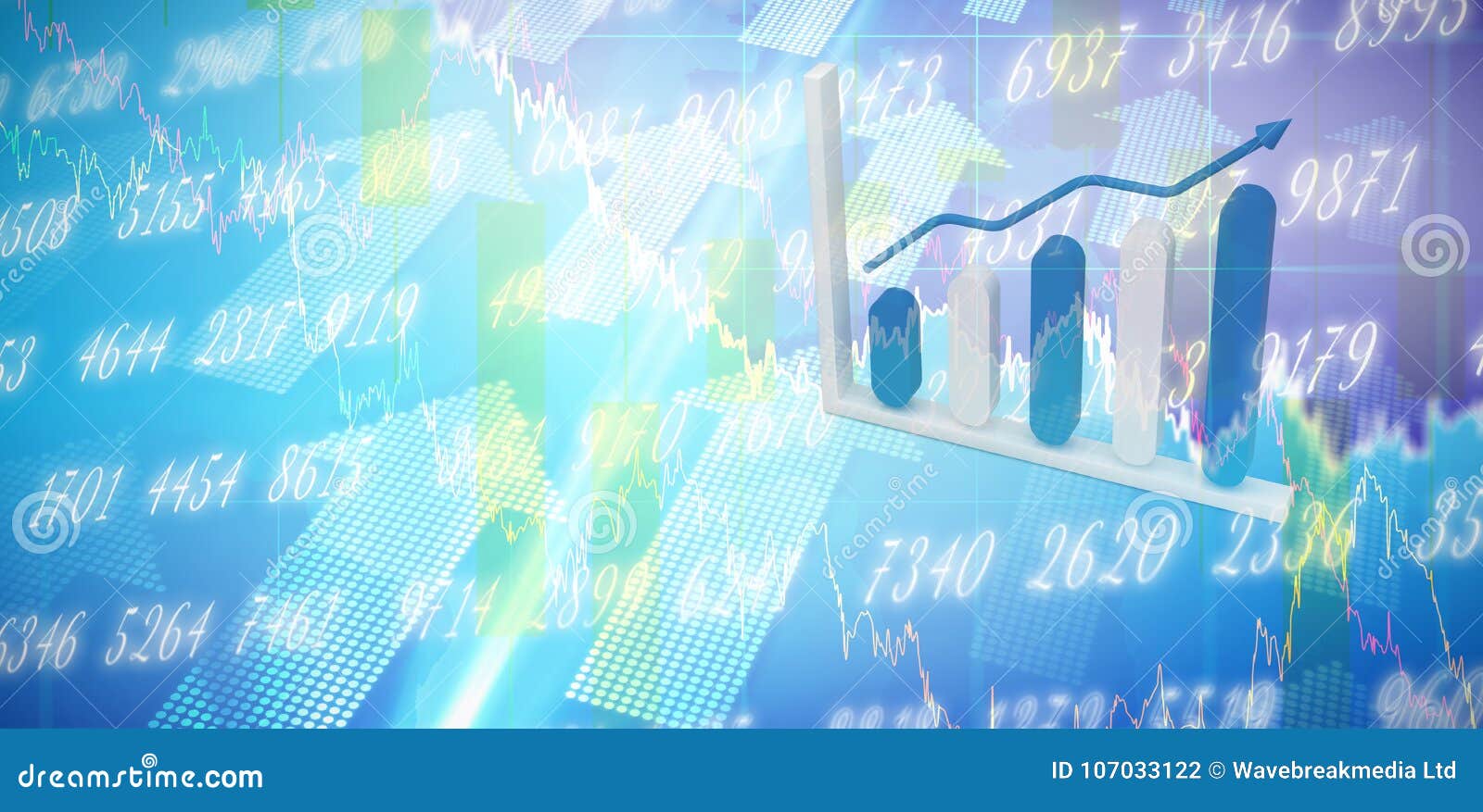 Composite Image of Growing Graph Symbol Stock Illustration ...
