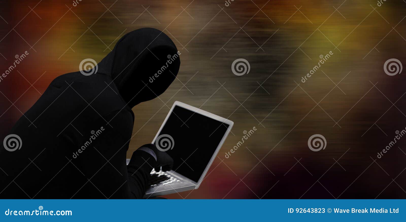 Composite Image of Hacker Using Laptop Stock Image - Image of ...
