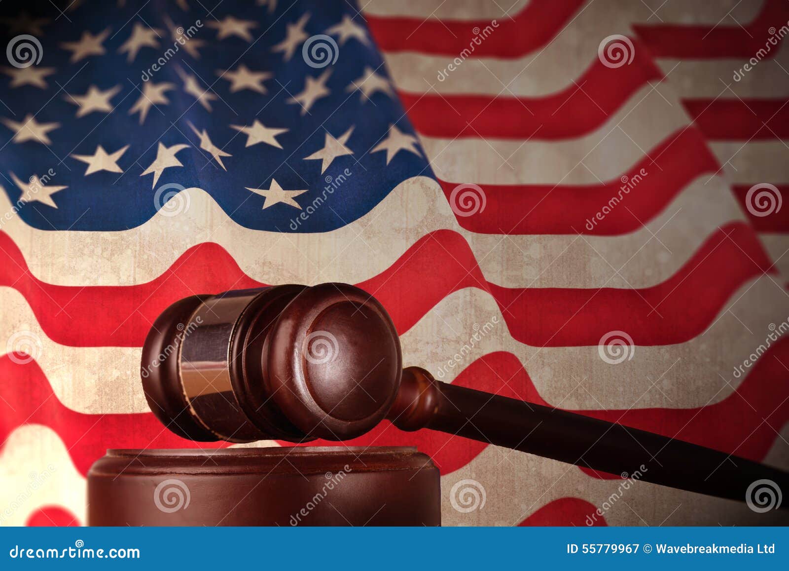Composite Image of Hammer and Gavel Stock Illustration - Illustration ...
